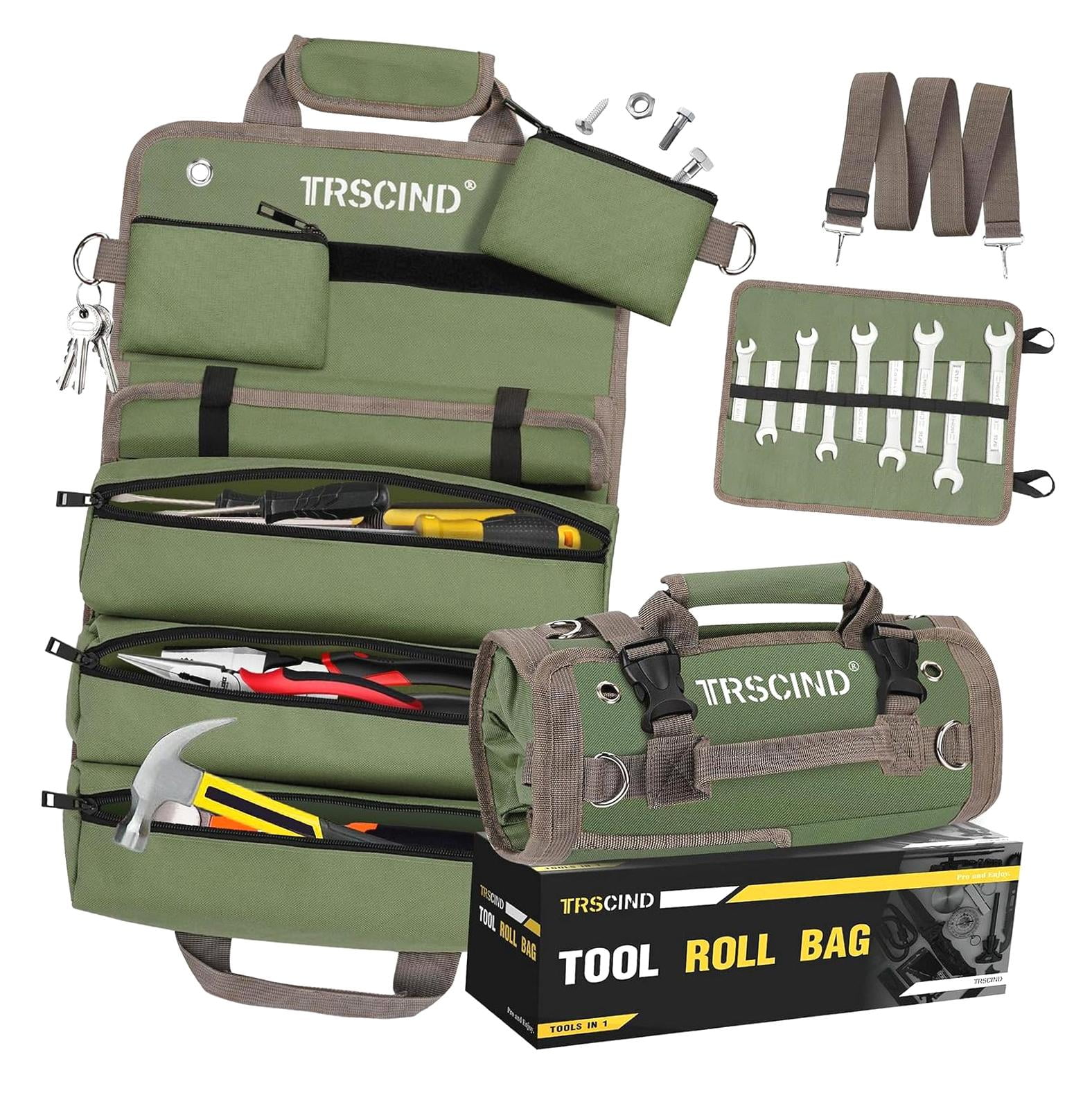 Highcool Tool Bag, Roll Up Bag, Tool Organizer with Detaable Poues and ...