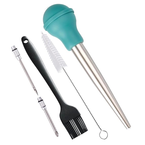 Highcool Turkey Baster Set of 5, 18/8 Steel Turkey Baster for Cooking ...