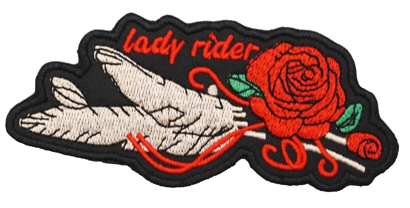 Highcool Two Sets of Lady Rider Embroidered Appliques with Adhesive and ...