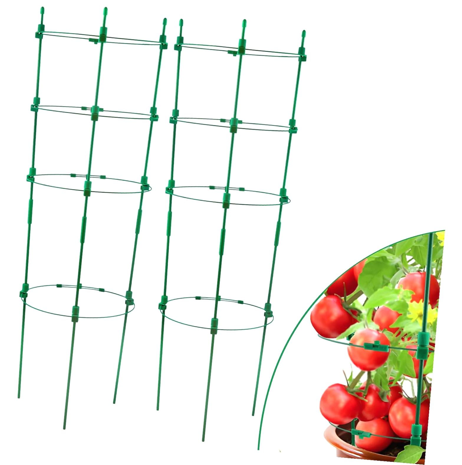 Highcool Upgrade Tomato Cage for Garden, 2 Pack 53 Inches Adjustable ...
