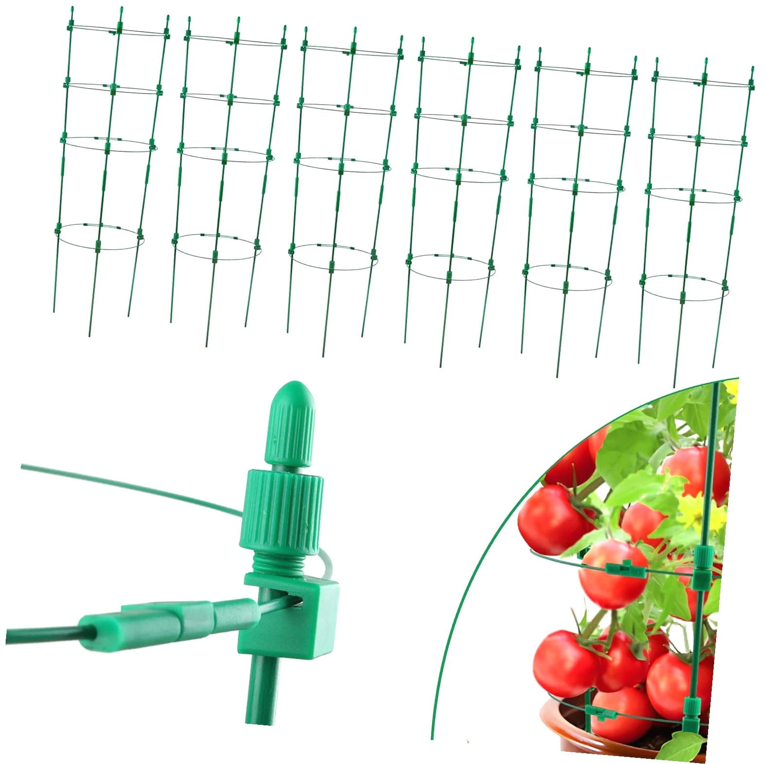 Highcool Upgrade Tomato Cage for Garden, 6 Pack 36 Inches Adjustable ...