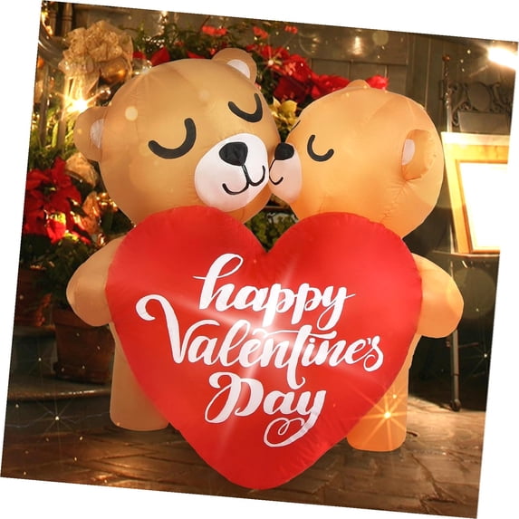 Highcool Valentines Inflatables 4FT Valentines Day Couple Heart Lighted ...