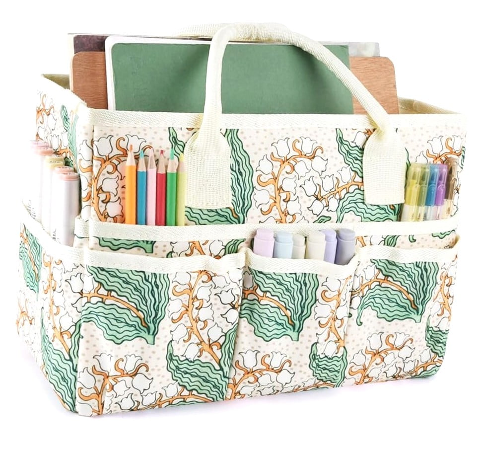 Highcool -WEICHEN Craft Organizer Tote Bag Storage Caddy with Multiple ...