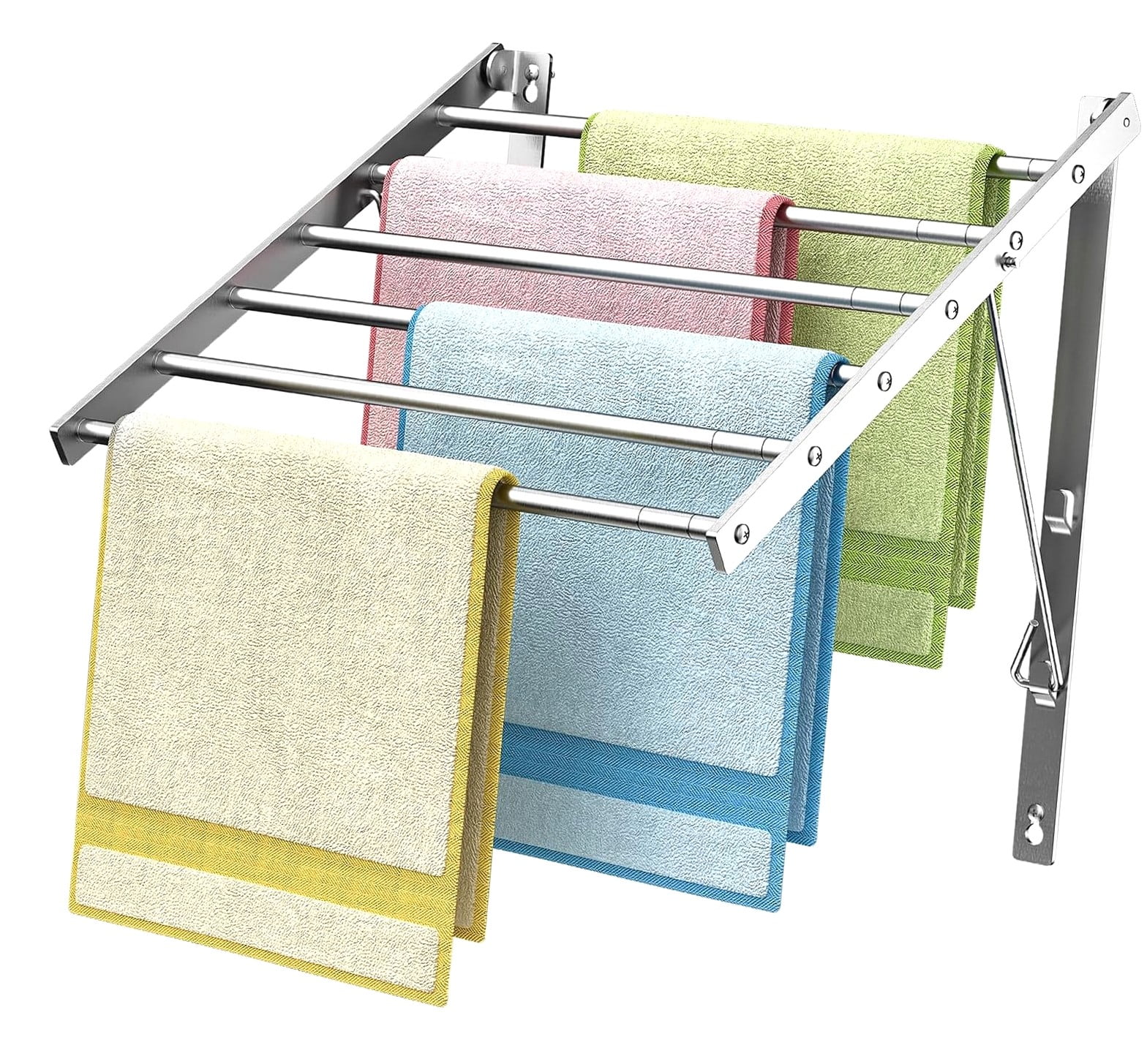 Highcool Wall Mounted Laundry Drying Rack, 29.92 Inch Retractable ...