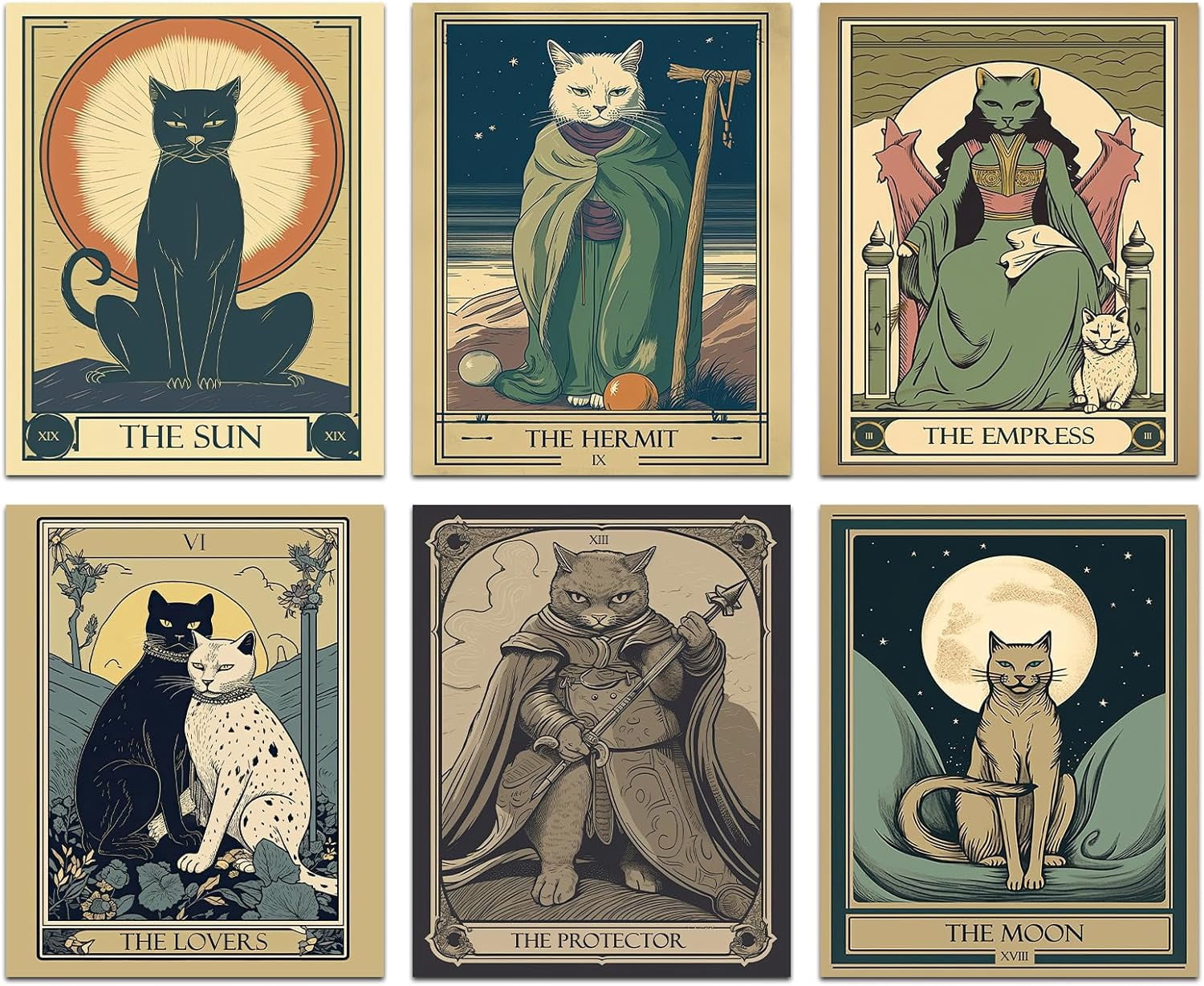 Highcool Wall Tarot Pictures Wall Decor Posters Poster Room 8x10 Inchx6 ...