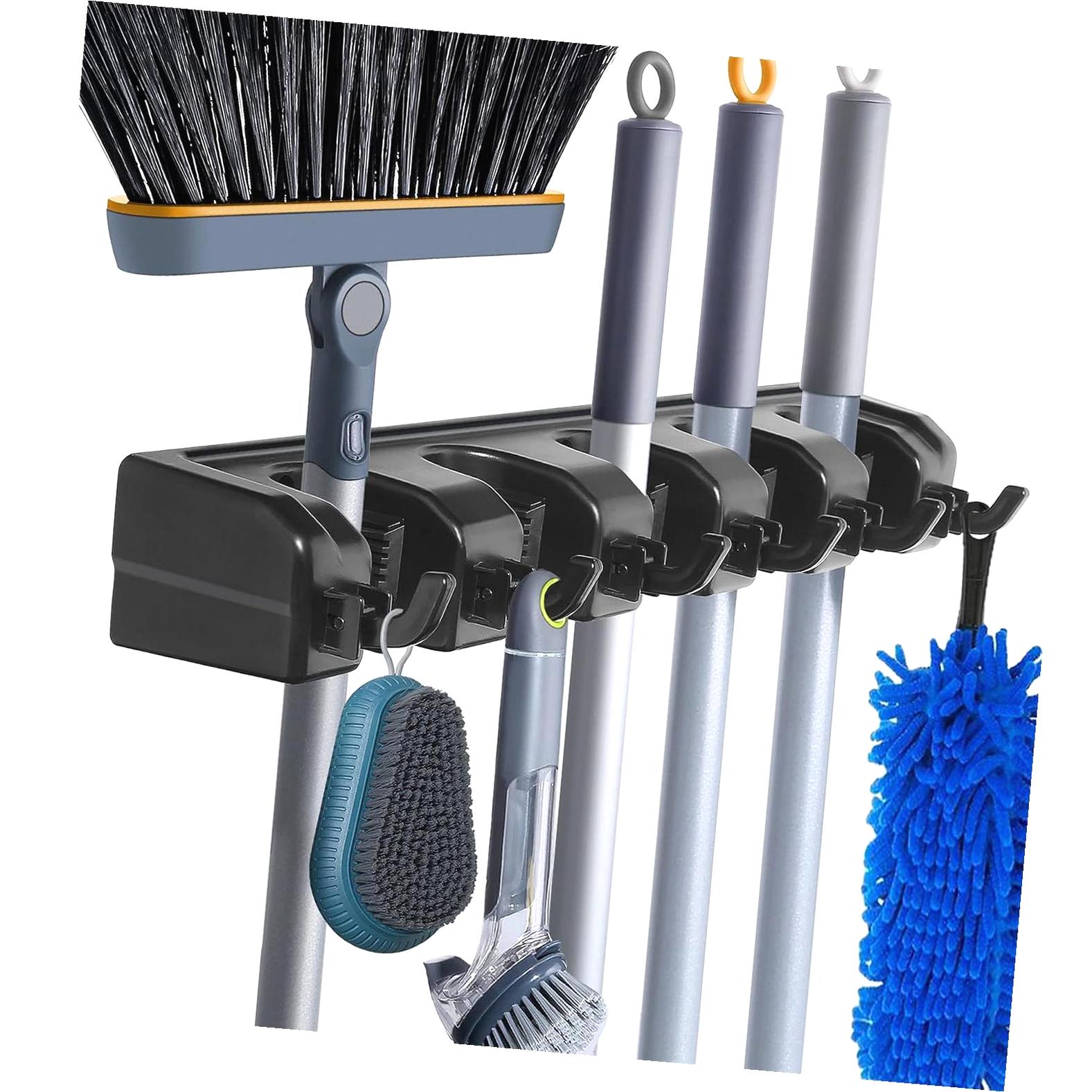 Highcool Wall nt Broom Mop Holder Hanger Garden Ra Garage Laundry Room ...