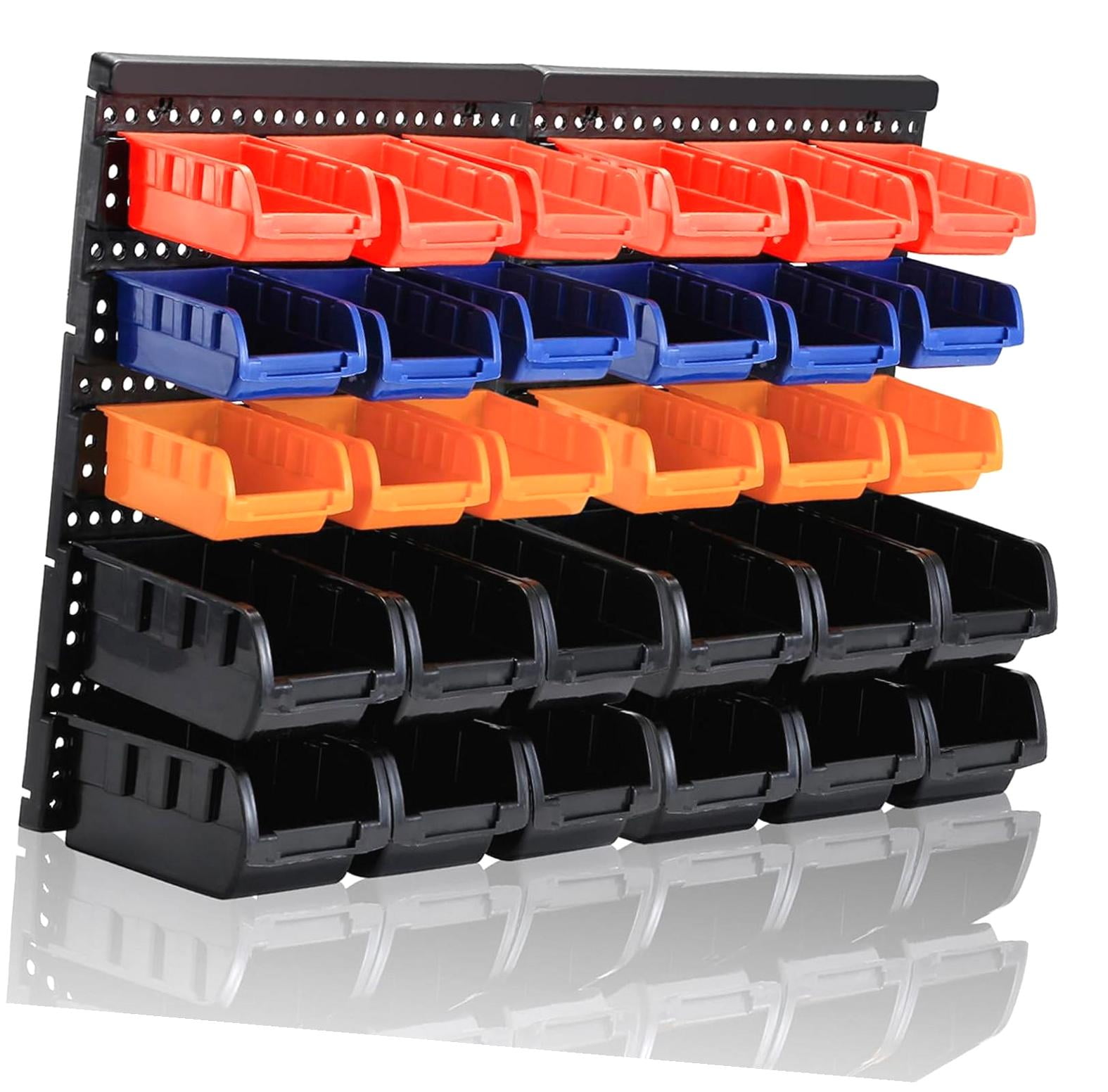 Highcool Wall nted Storage Bins Parts Ra 4 Colors 30PCS Bin Organizer ...