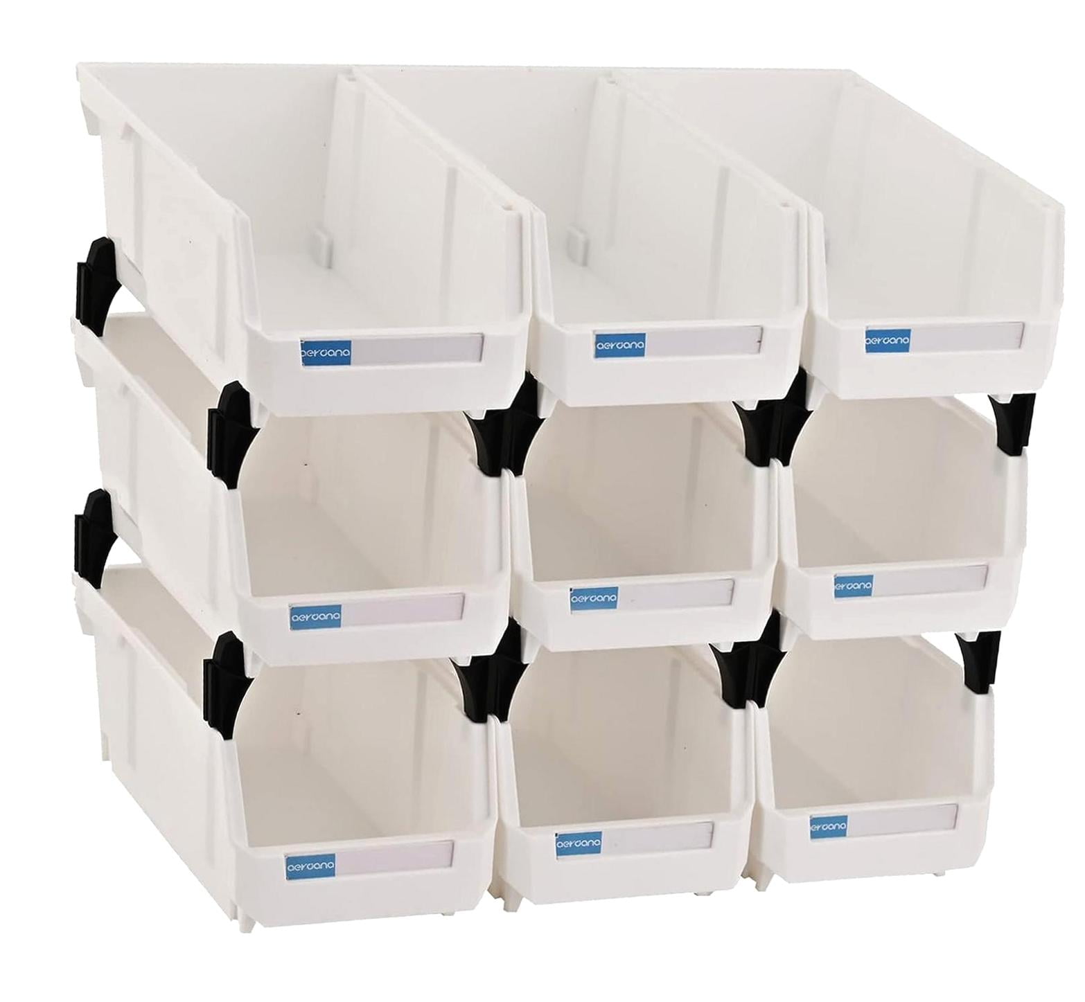 Highcool White Plast Storage Bins Wall nted Hanging Bins Parts Storage ...