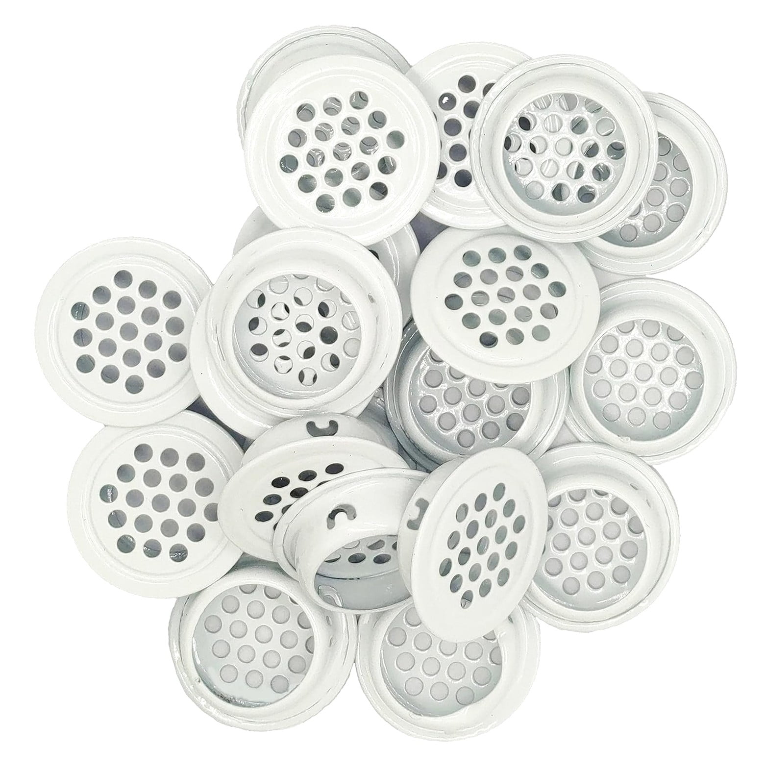 Highcool White Soffit Vent 25mm Circular Steel Round Hole Air Vents for ...