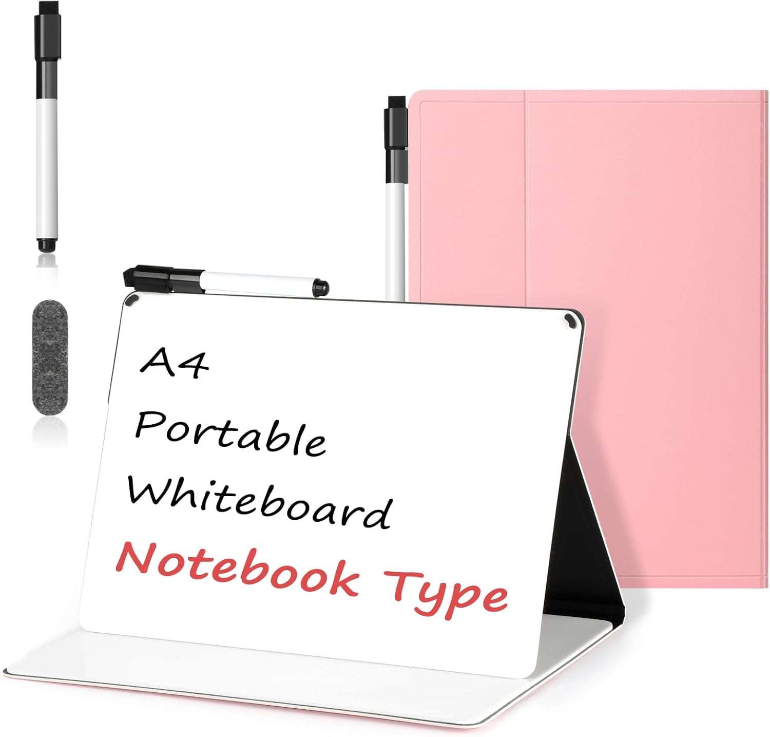 Highcool Whiteboard 12"x9" Small White , Erasable Notebook Foldable ...