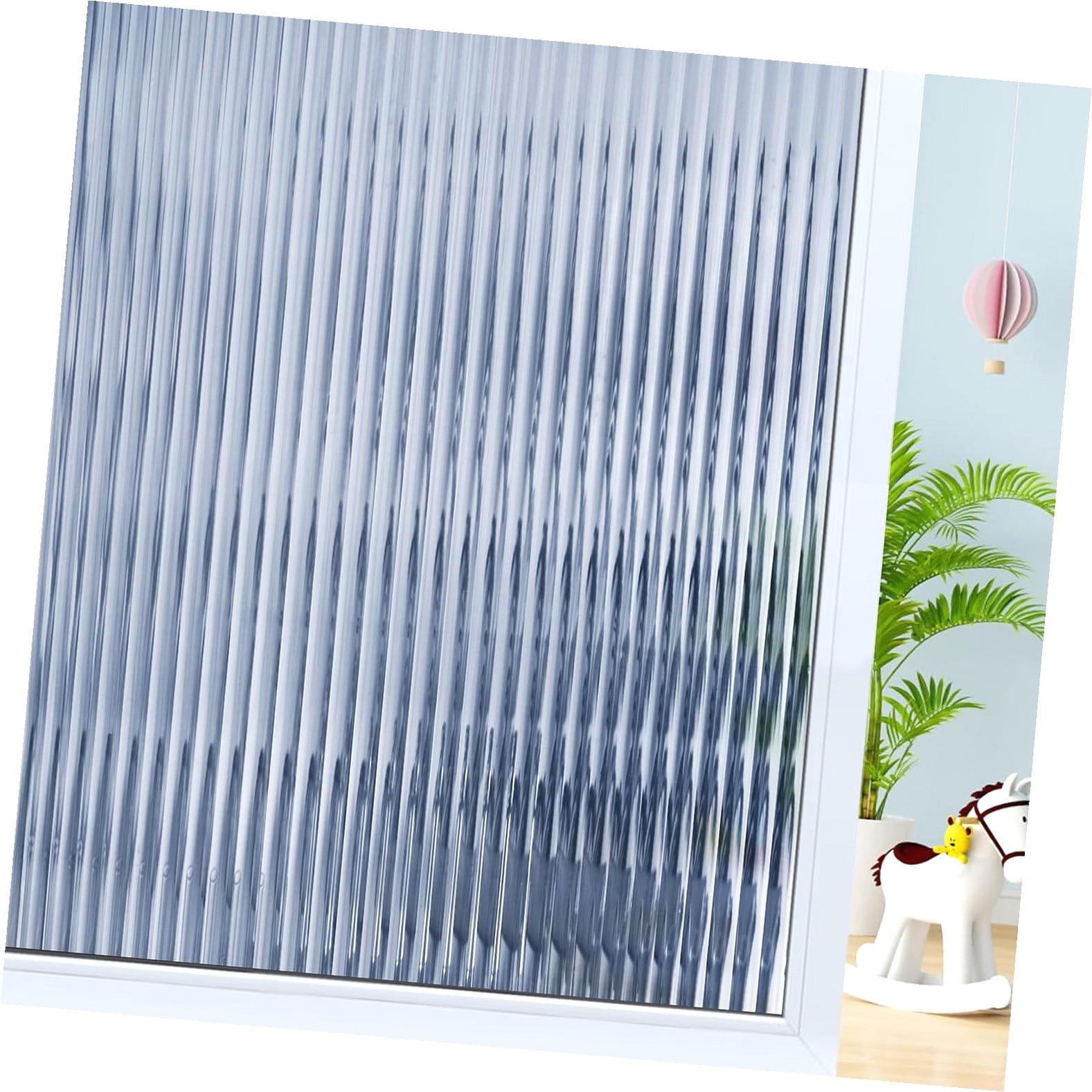 Highcool Window Privacy Film 3D Reeded Static Clings Fluted Frosted ...