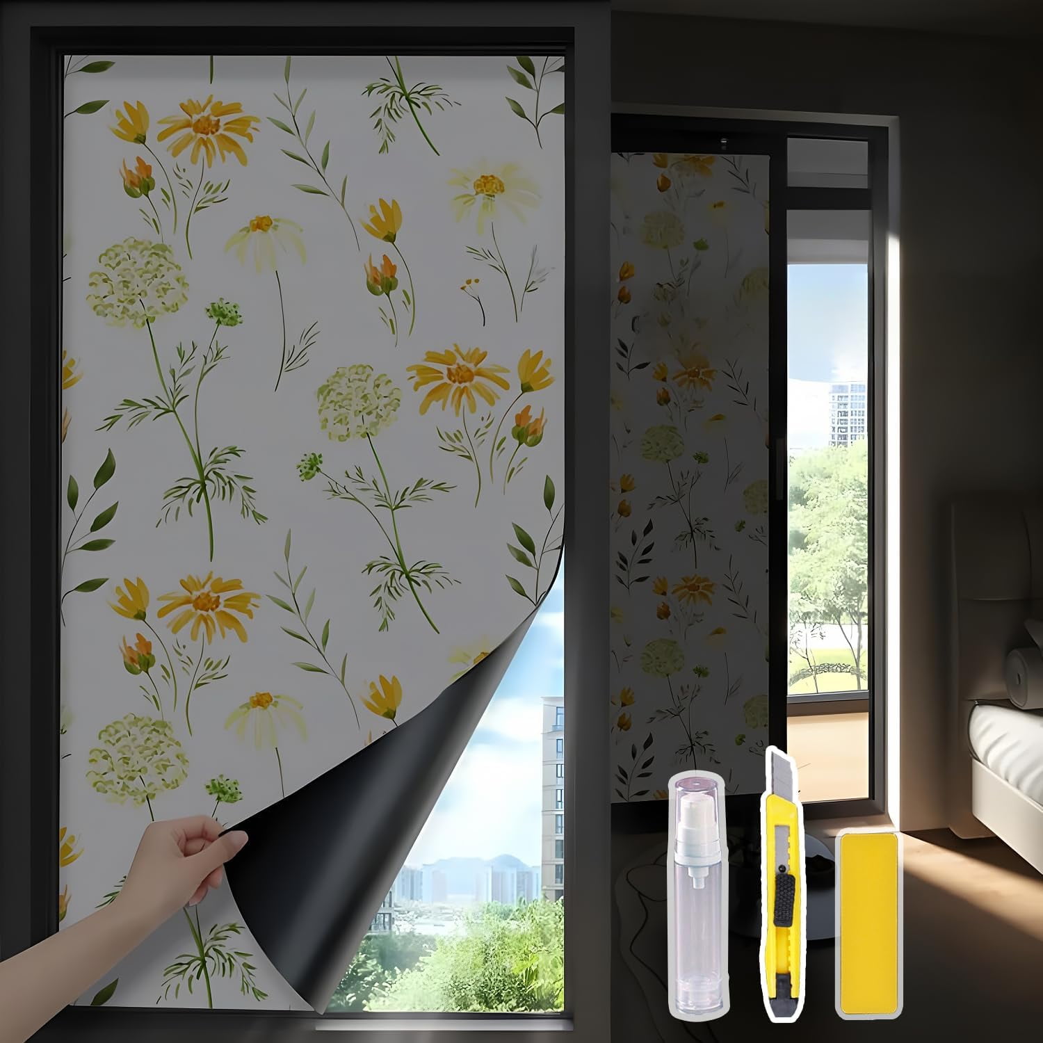 Highcool Window Privacy Film, Complete Window Film for Privacy, Opaque ...