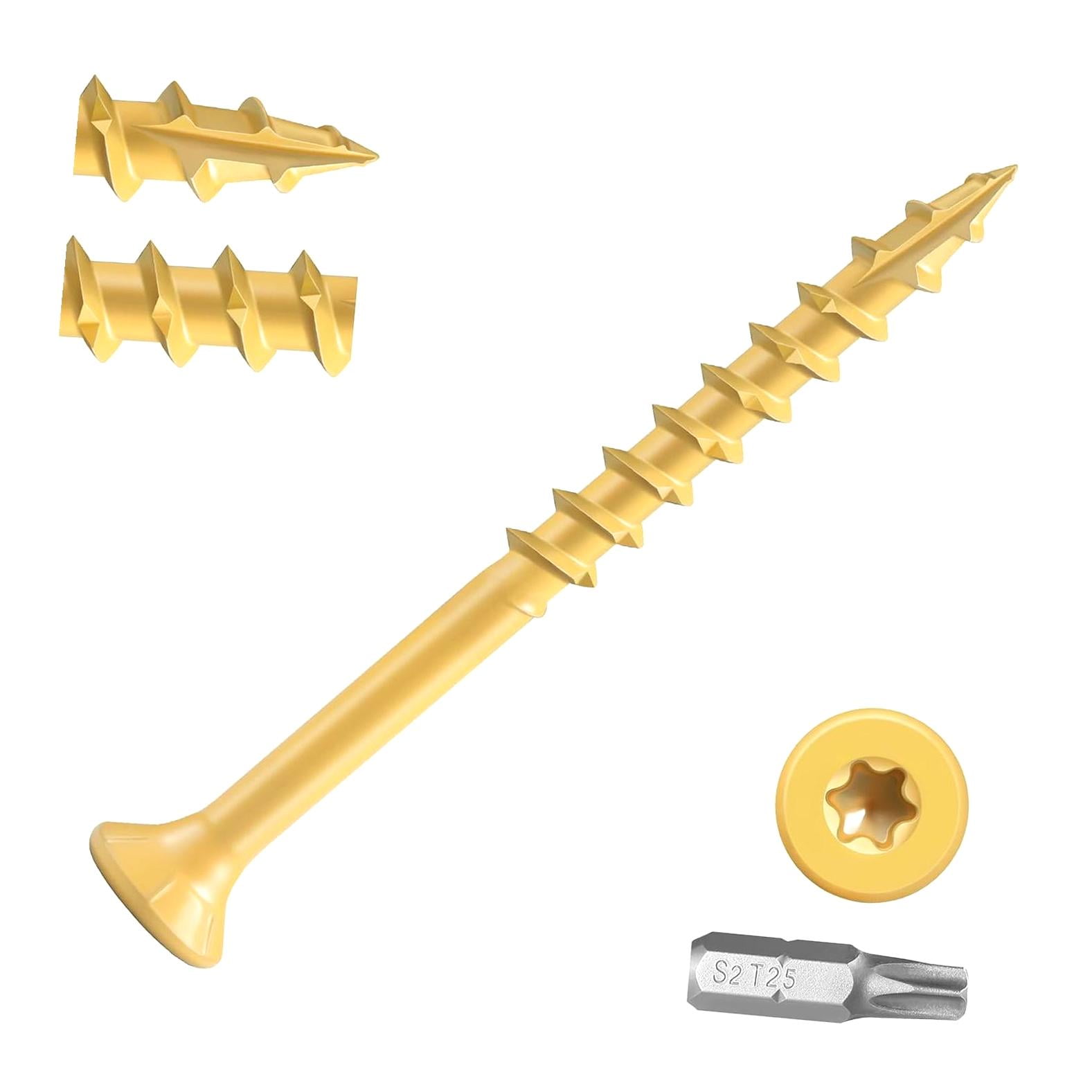 Highcool Wood Screws 1-5/8 inch, #8 x 1-5/8" Deck Screws (347 pieces) 2 ...