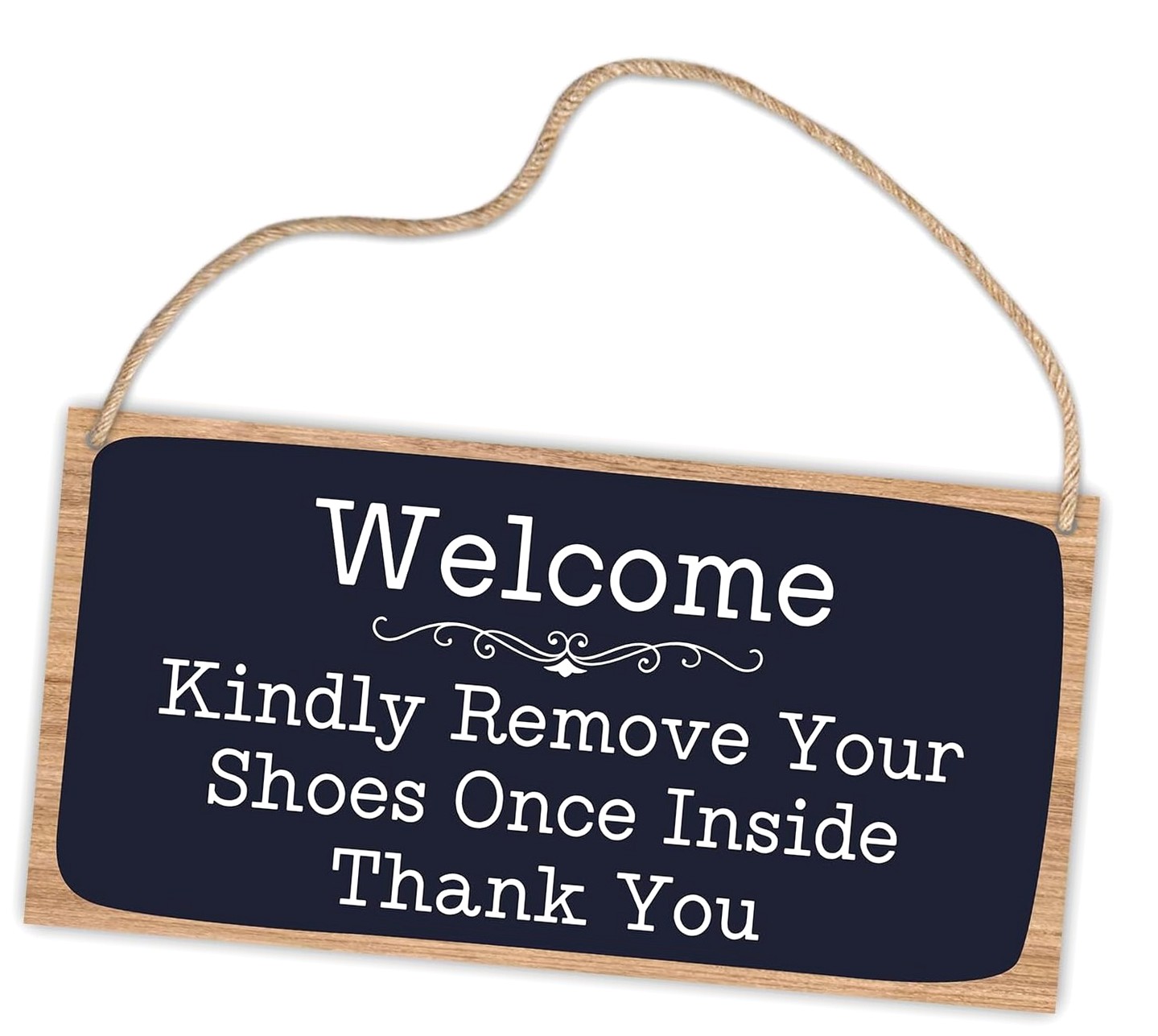 Highcool Wooden Hanging Sign Plaque, Kindly Remove Your Shoes Upon ...