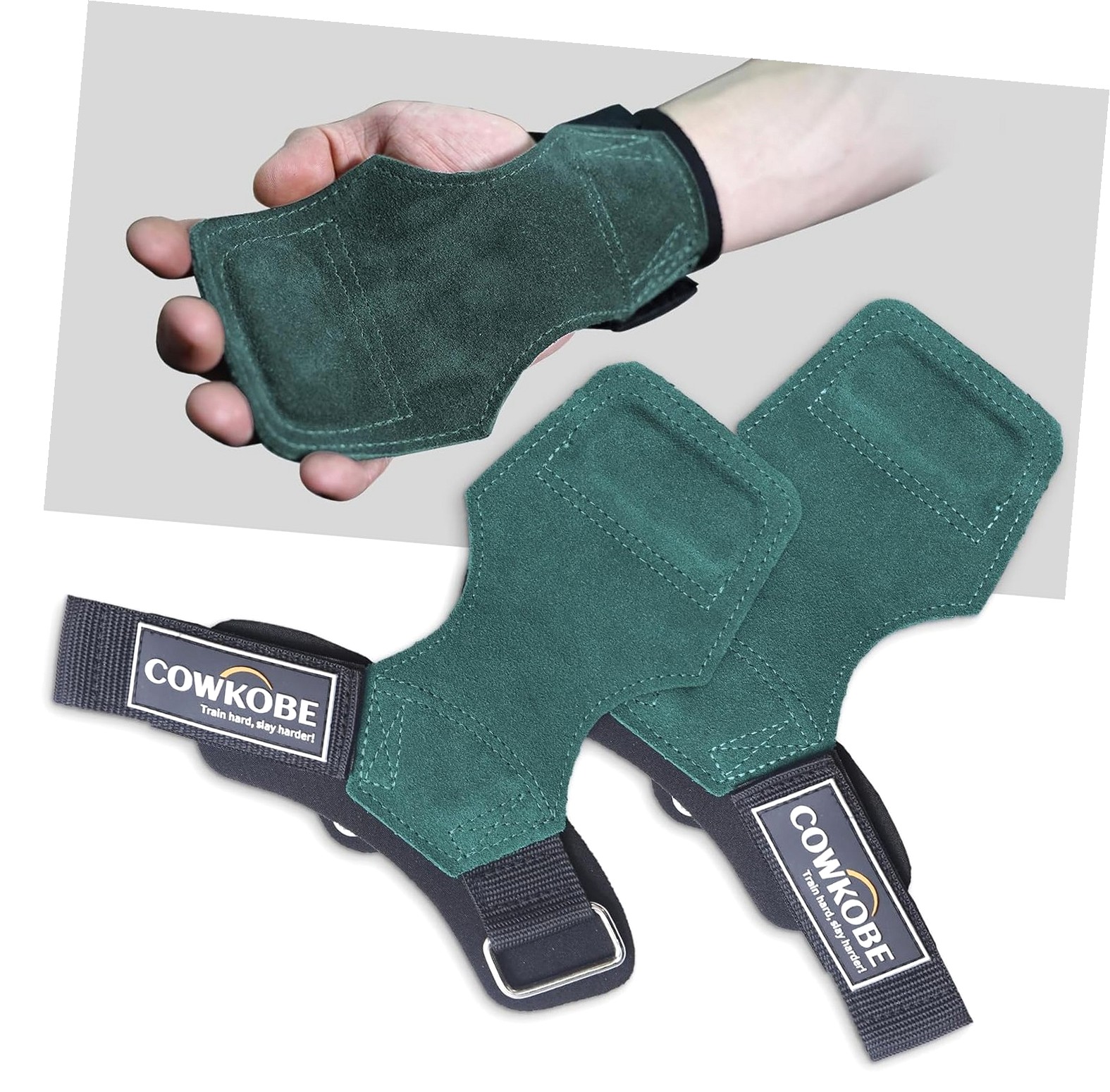 Highcool Wrist Straps for Weightlifting with Wrist Wraps, Leather ...