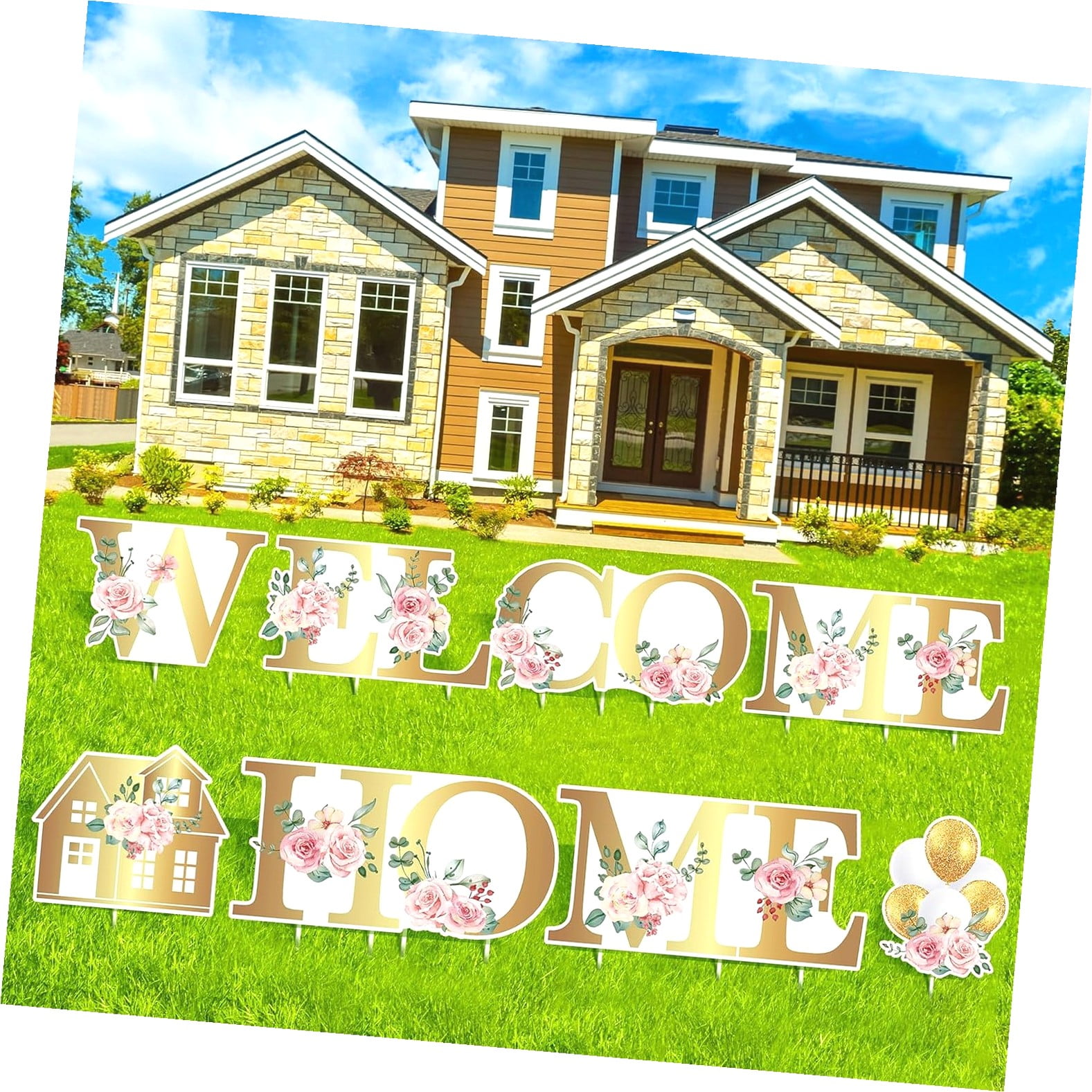 Highcool Yard Sign with Stakes Decorations Lawn Sign Outside for ...