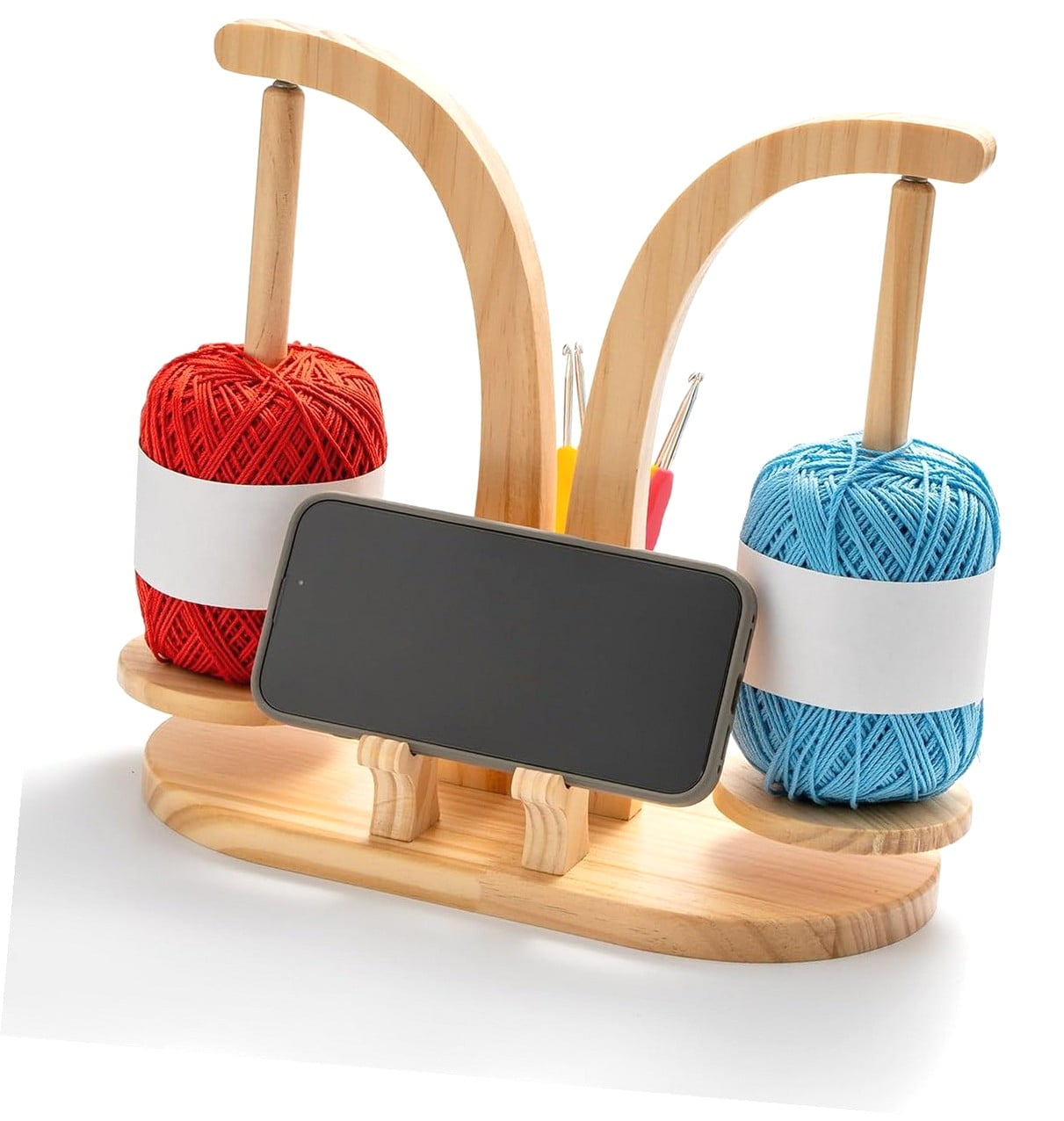 Highcool Yarn Holder for Crocheting Knitting with Dual-Leg Phone/Stand ...