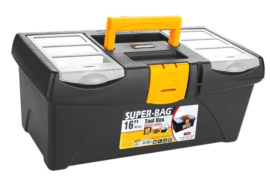 Highcool Yellow Plast 16″ Tool Box with Removable Tool Tray, Perfect ...