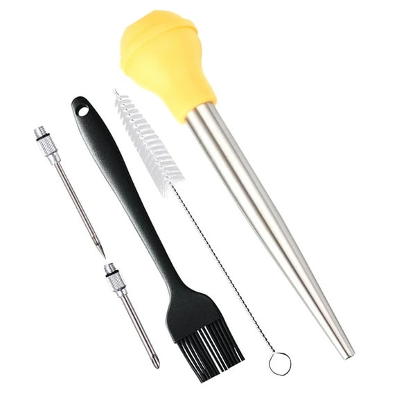 Highcool Yellow Turkey Baster, 18/8 Steel Baster Meat Injector Baster ...
