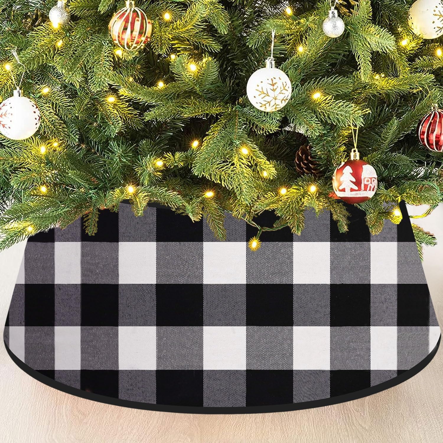 Highcool and White Christmas Tree Collar 24 Inch Xmas Tree Collar ...