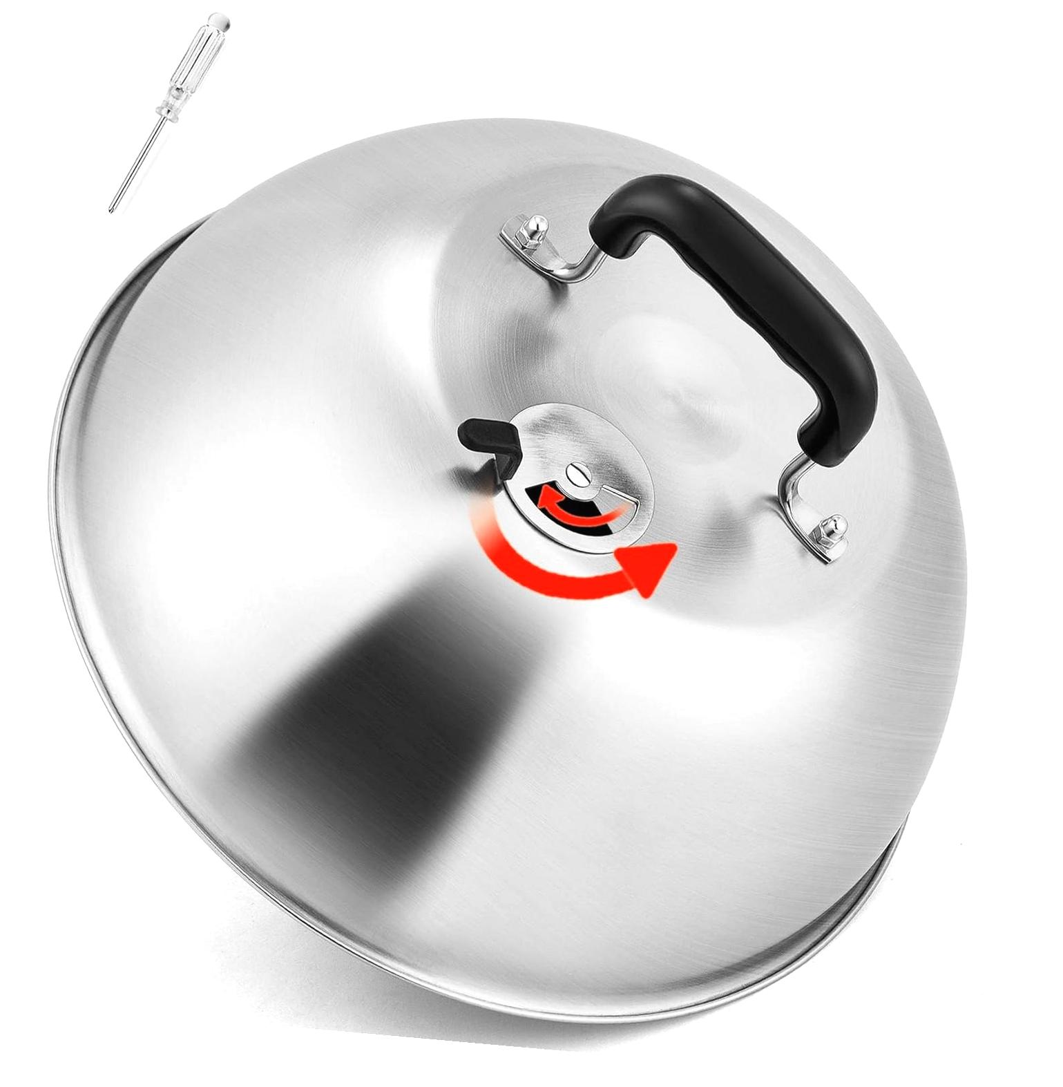 Highcool eese Melting Dome, Stainl Steel 12 In Round Steaming Basting ...