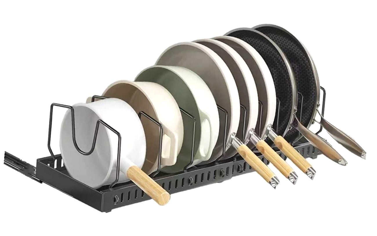 Highcool pull-out pots and pans organizer under cabinet, pot lid ...