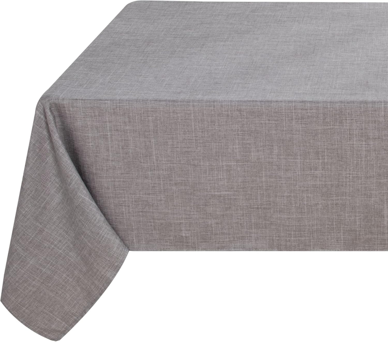 Highcool table Faux Linen Tablecloth Rectangle 60 x 120 In - Rust Fabr ...