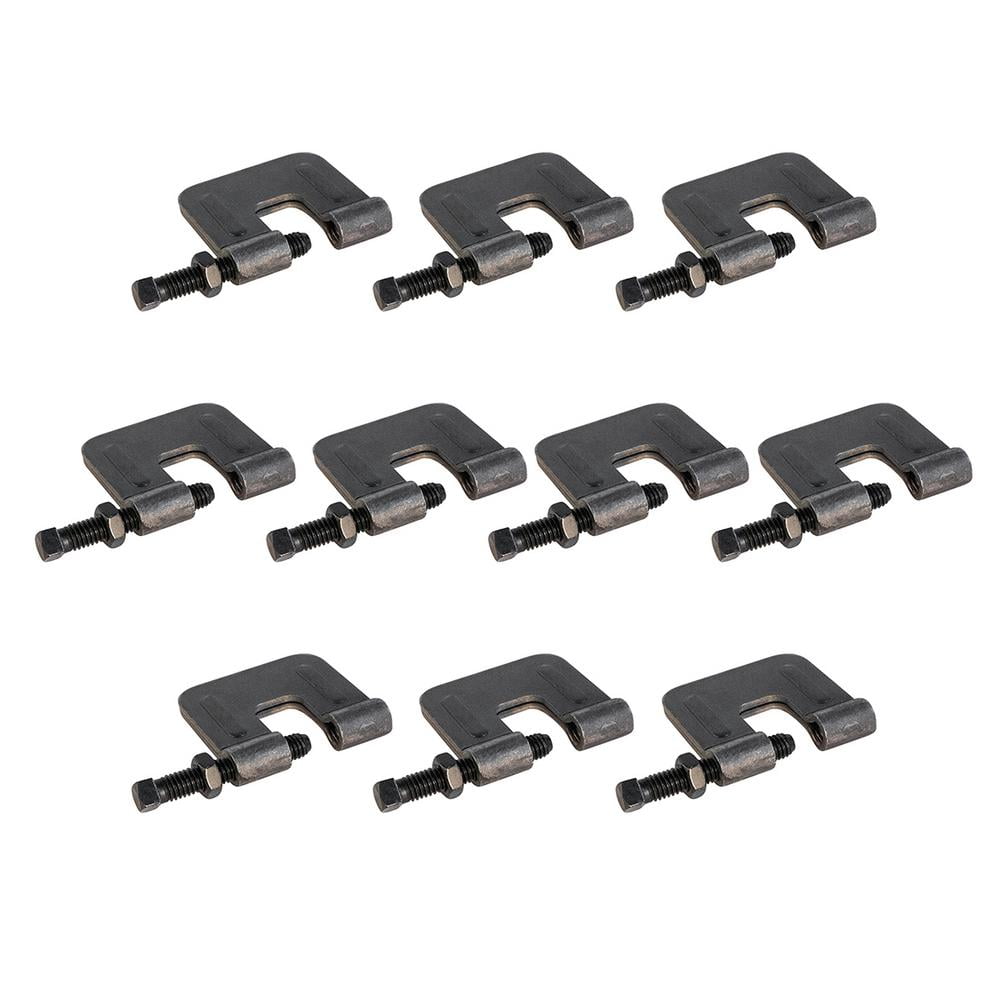 Highcraft 1/2 in. C-Clamp Rod Anchor for Beam, Uncoated Steel (10-Pack ...
