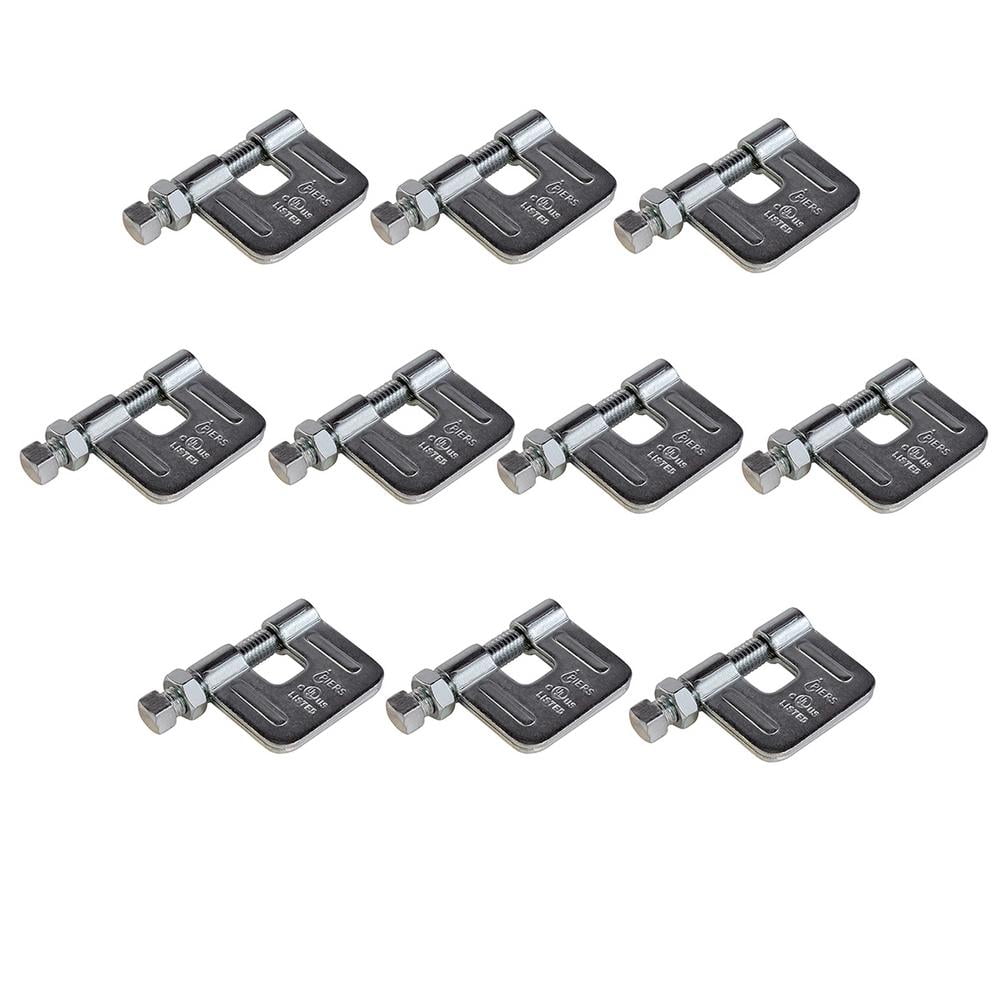 Highcraft 3/8 in. C-Clamp Rod Anchor for Beam, Electro Galvanized Steel ...