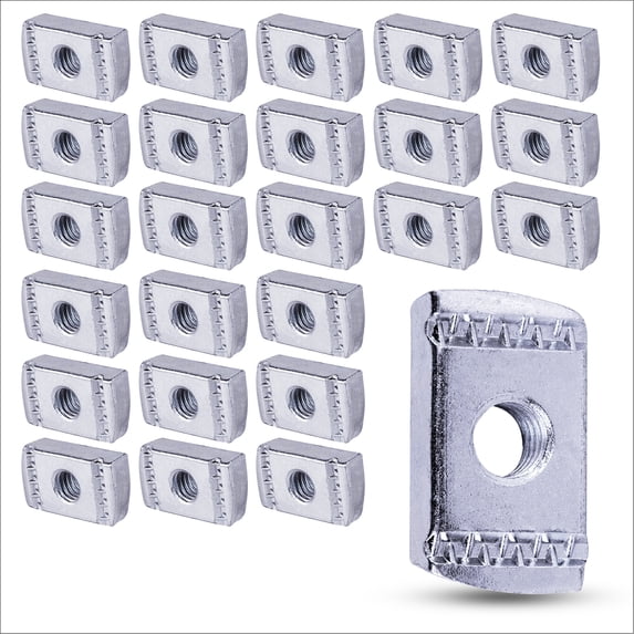 Highcraft 3/8" x 1-3/8" Thread Strut Channel Nuts, Steel, 50 Pk ...