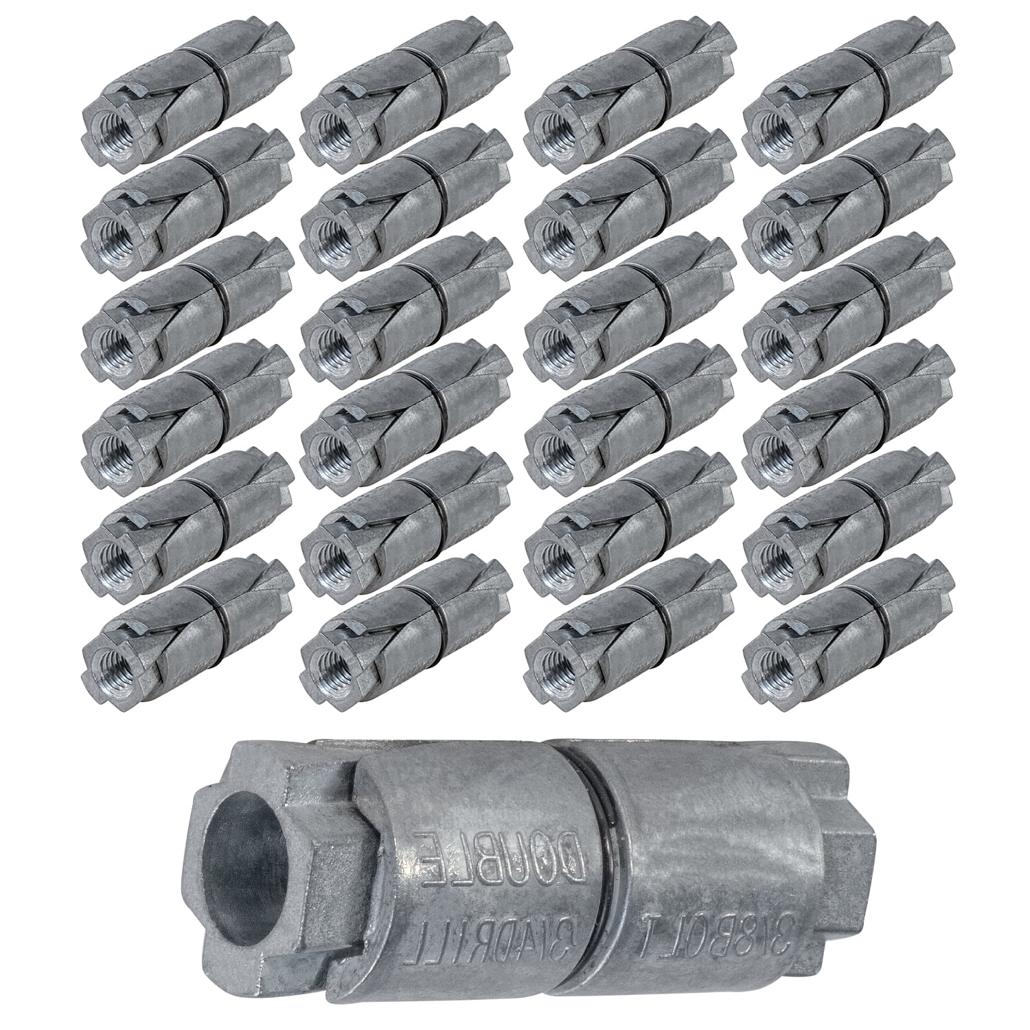 Highcraft 5/8” Double Expansion Shield, Zinc, 24 Pack - Walmart.com