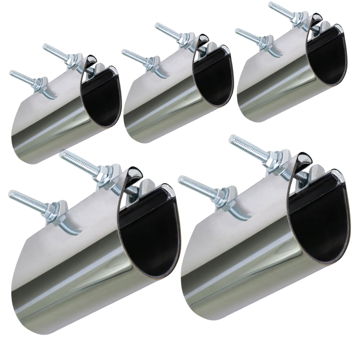 Highcraft Pipe Repair Clamp 6" One Bolt, 6" Long Stainless Steel (5 ...