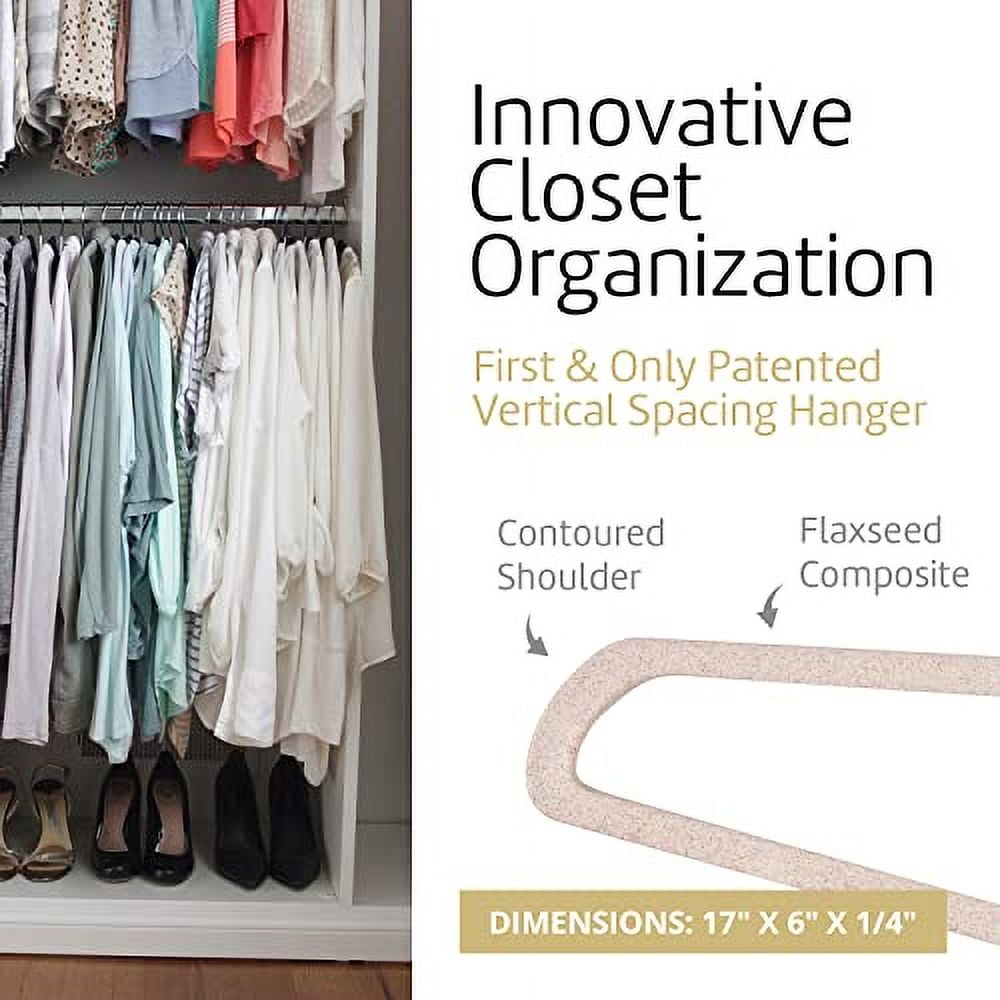 Higher Hangers BioHangers, Sustainable Flaxseed Space Saving Clothes ...