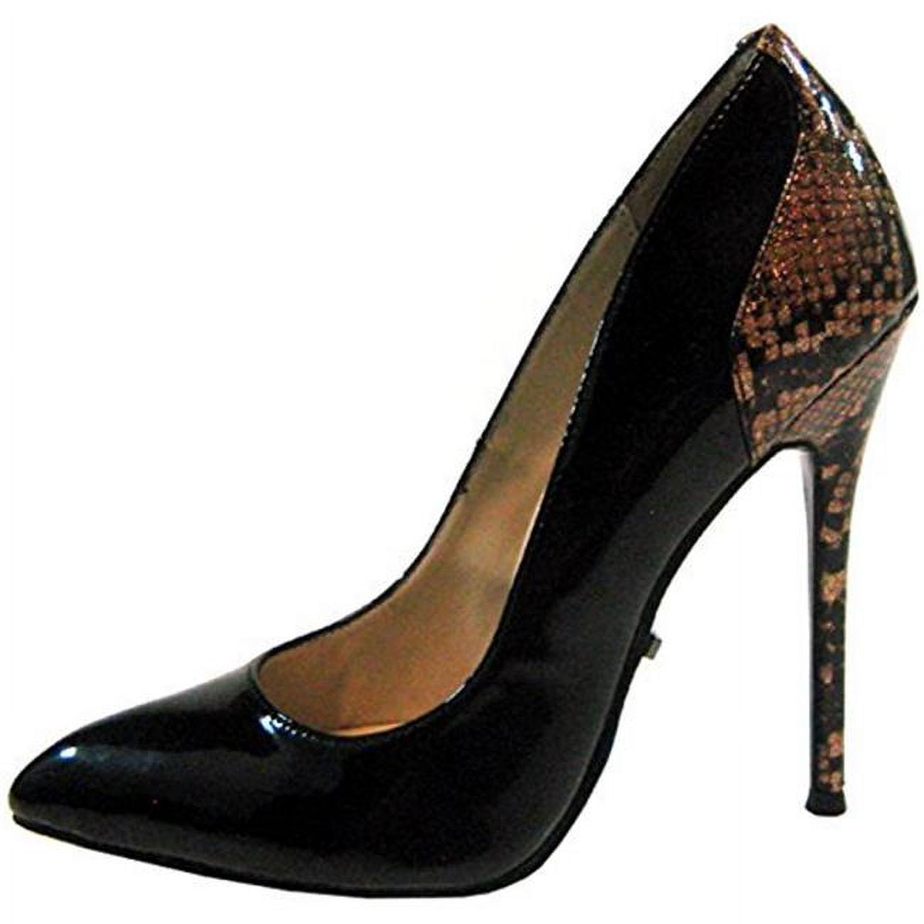 Highest Heel Women's Fierce-131 Pump,Black/Bronze Snake,US 9.5 M ...