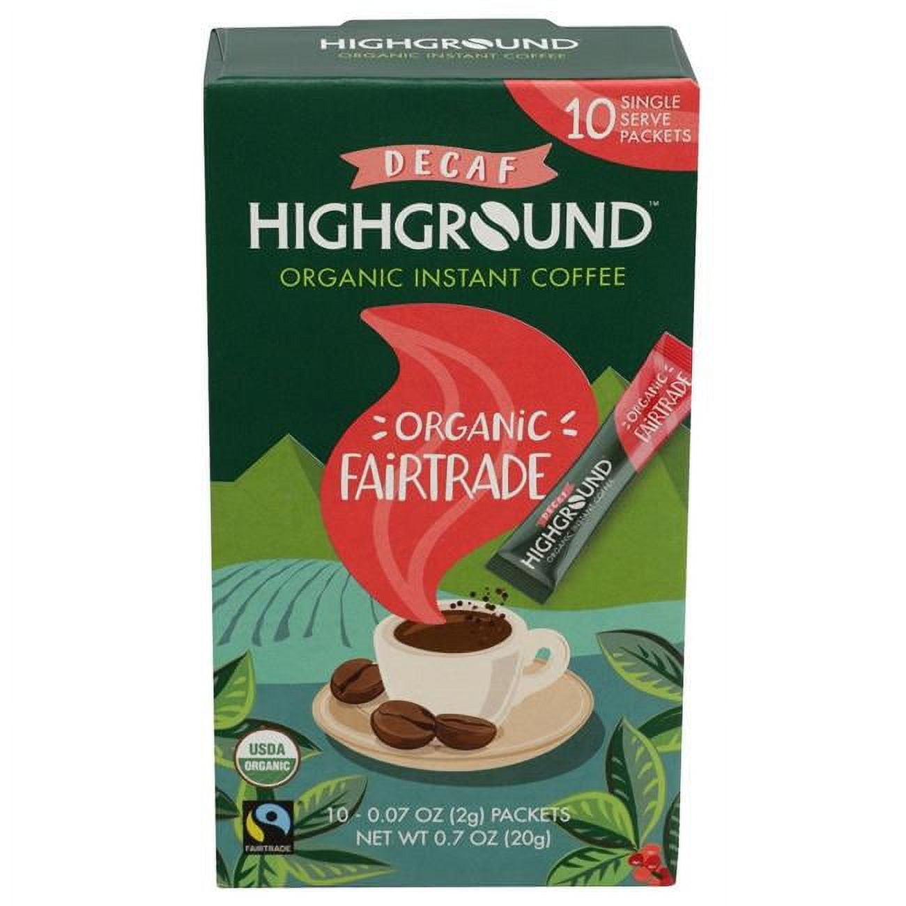 Highground KHRM00369685 0.7 oz Decaf Instant Coffee Stick - 10 Count ...
