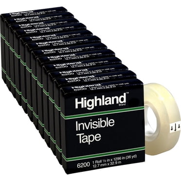3m/commercial Tape Div. Invisible Permanent Mending Tape, 1" Core, 0.75 ...