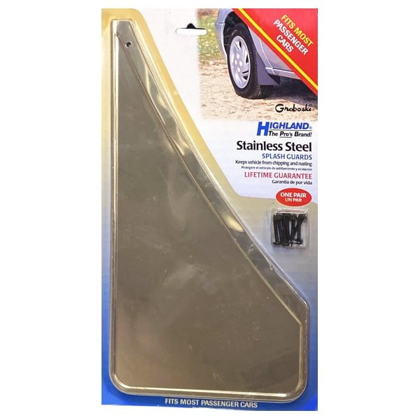 Highland Automotive Fender Stainless Steel Splash Guards - Silver (1 ...