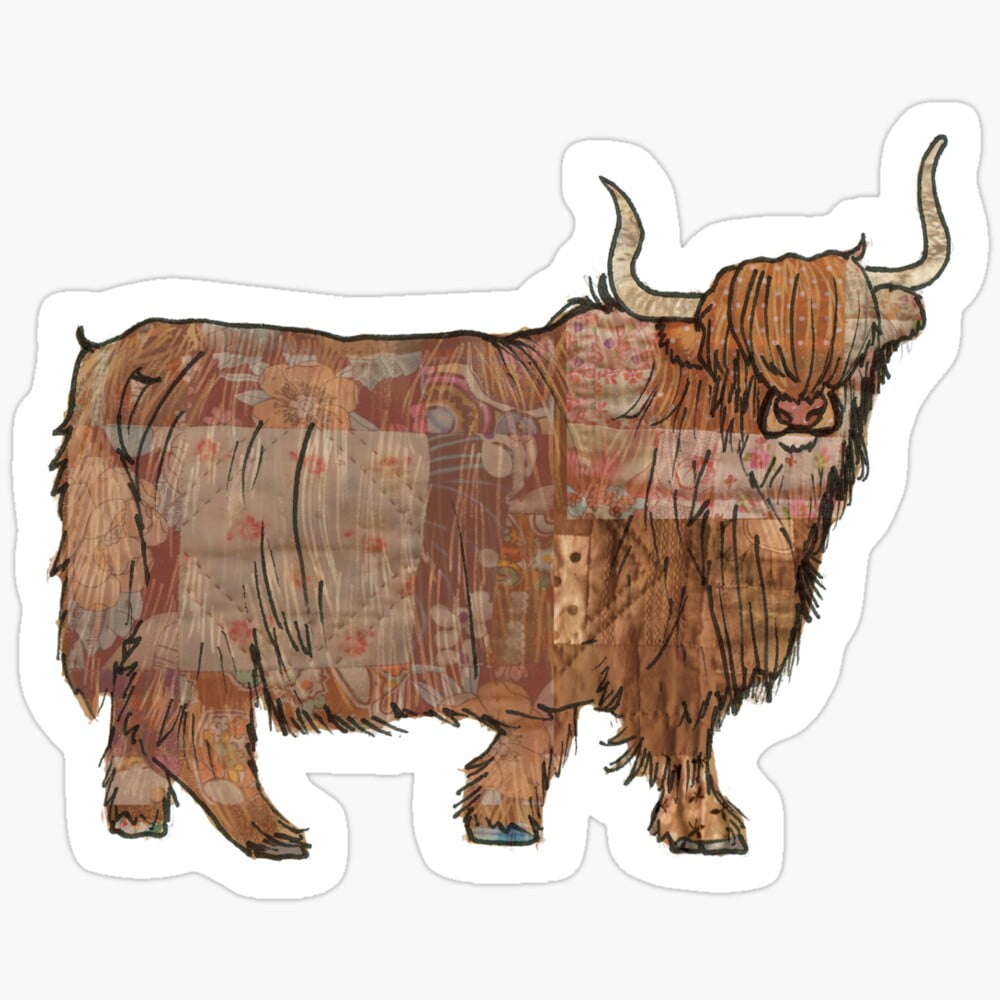 Highland Cattle Sticker Phone Decal Water Bottle Stickers Car Decals ...