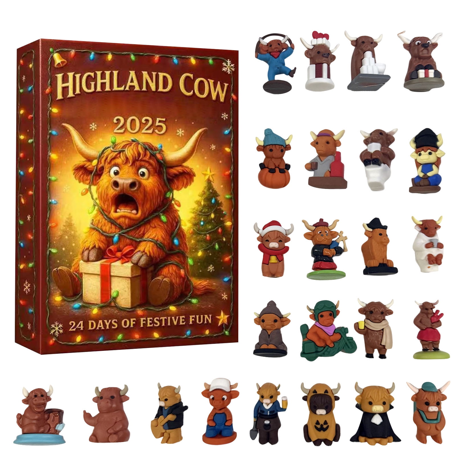 Highland Cow Advent Calendar 2025 24 Days of Festive Fun Collectible ...