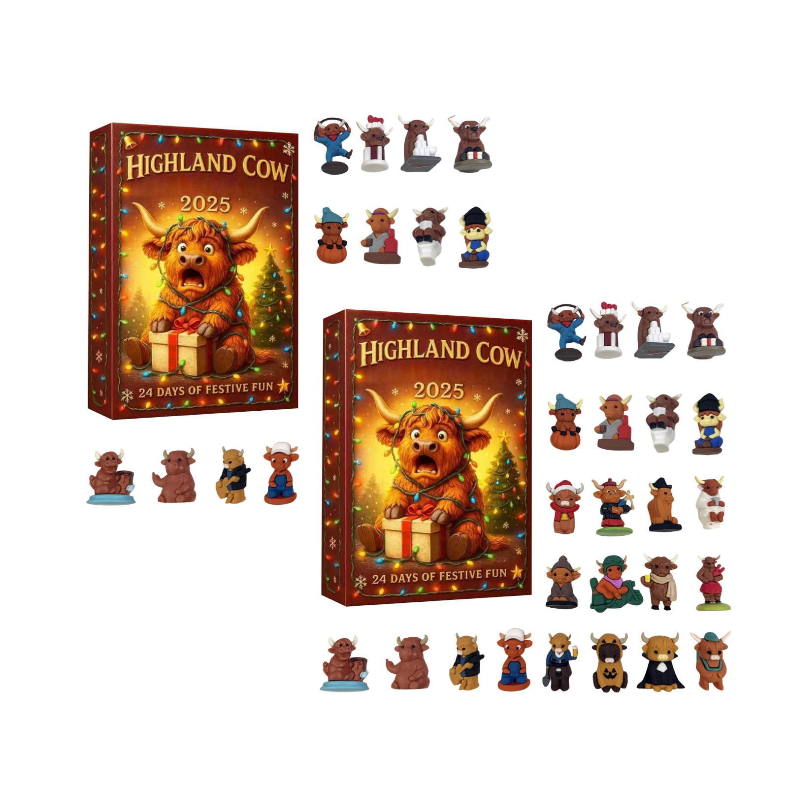 Highland Cow Advent Calendar 2025 Christmas Countdown Calendar ...