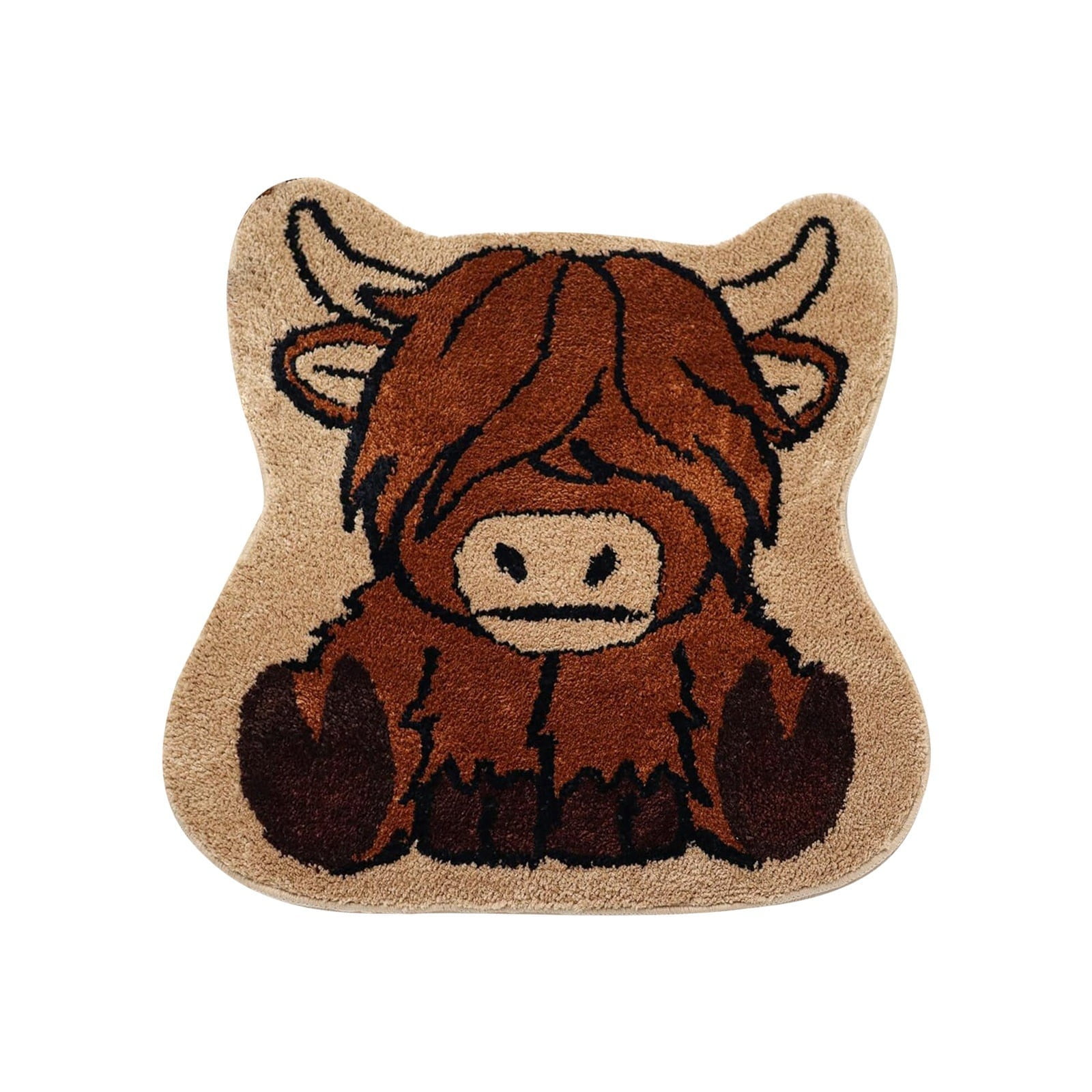Highland Cow Bath Mat Cute Cow Bathroom Rug Western Cow Print Rug for ...