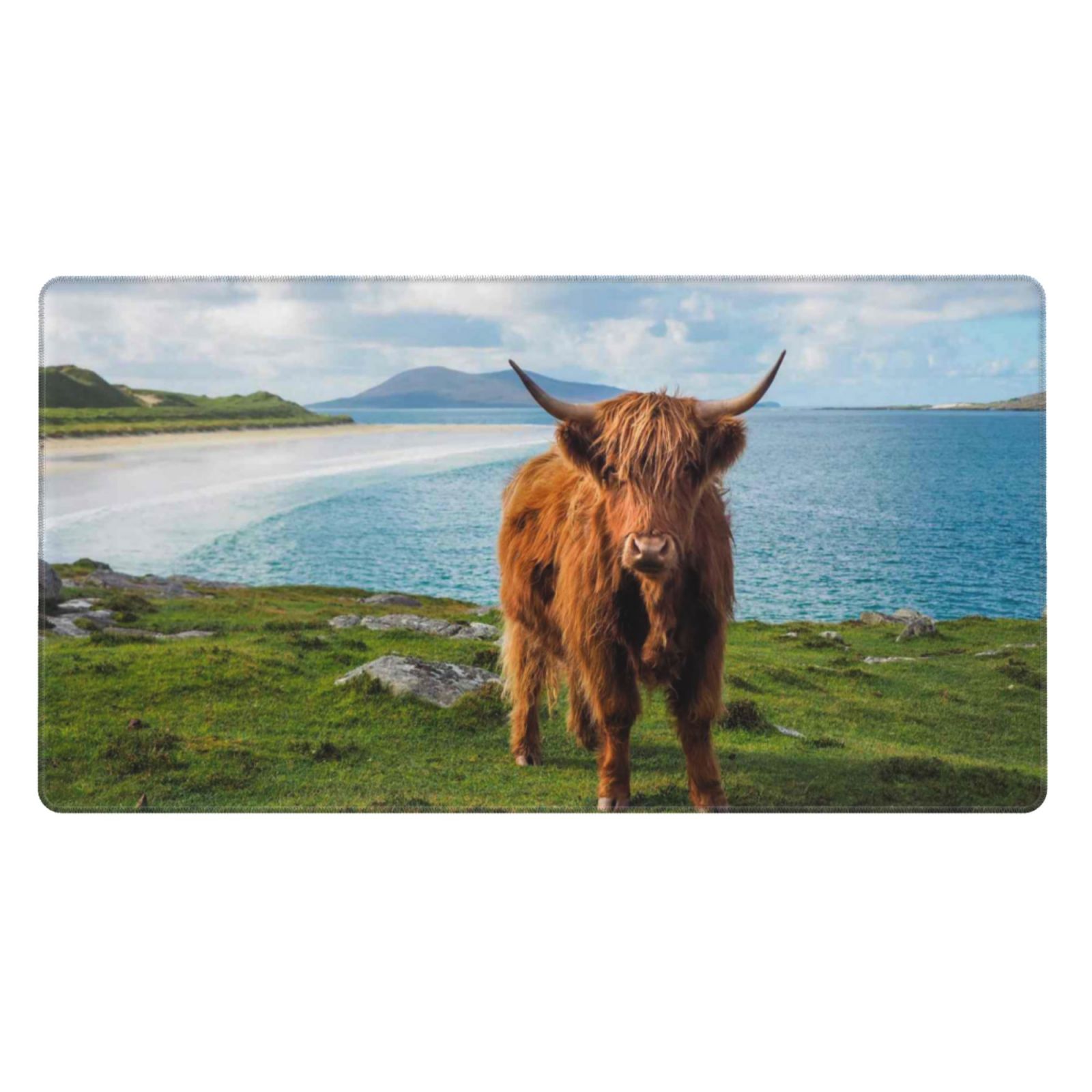 Highland Cow By The Sea Mousepad Large Mouse Pad Desk Pad Computer ...