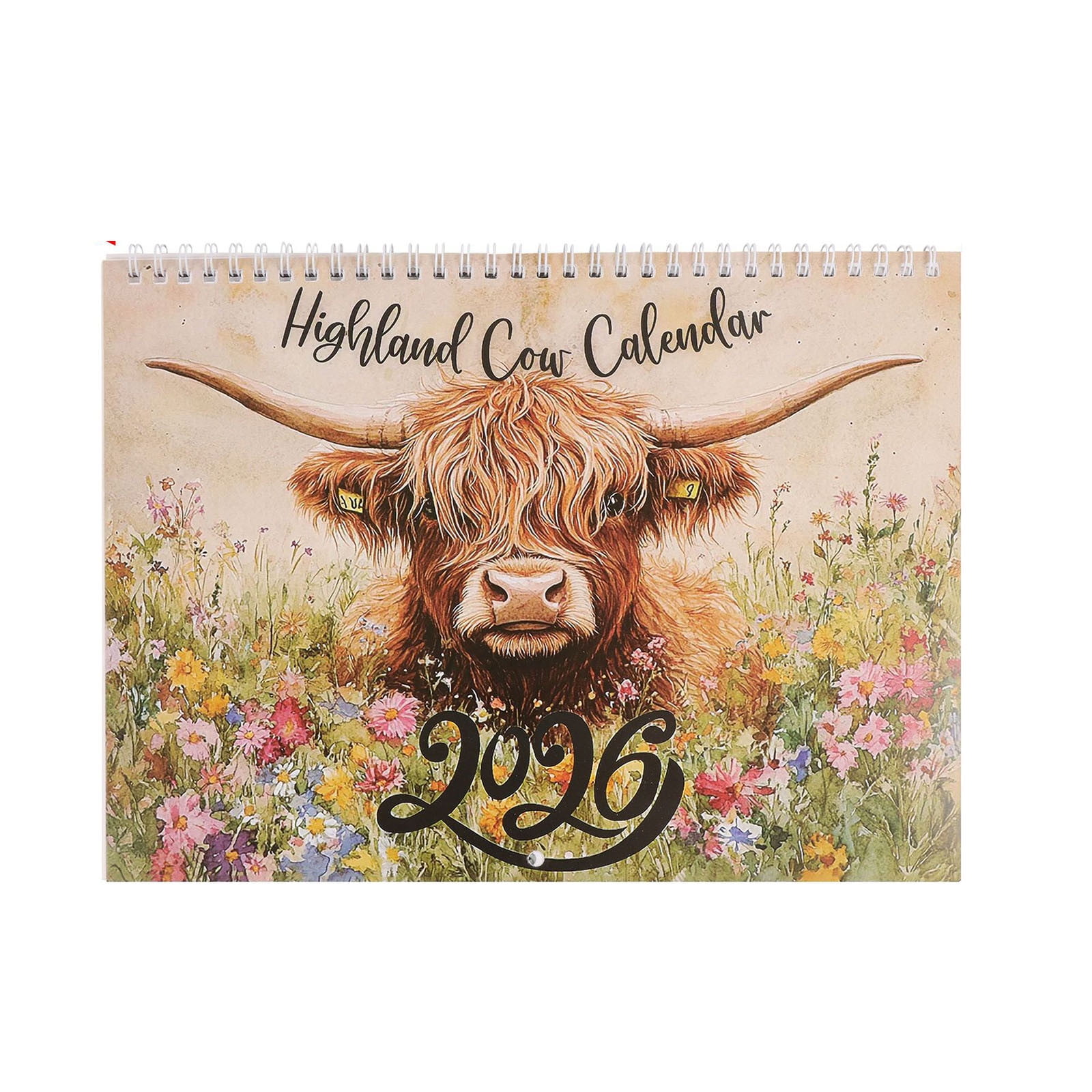Highland Cow Calendar 2026, Highland Cow Wall Calendar 2026, Rustic ...