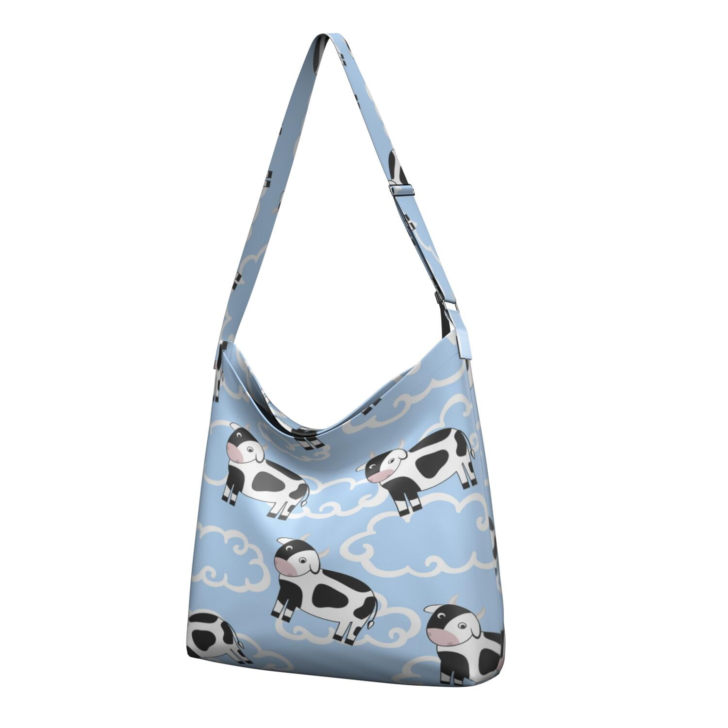Highland Cow Canvas Tote Bag – Cute Bull and Farm Print Pattern, Rustic ...