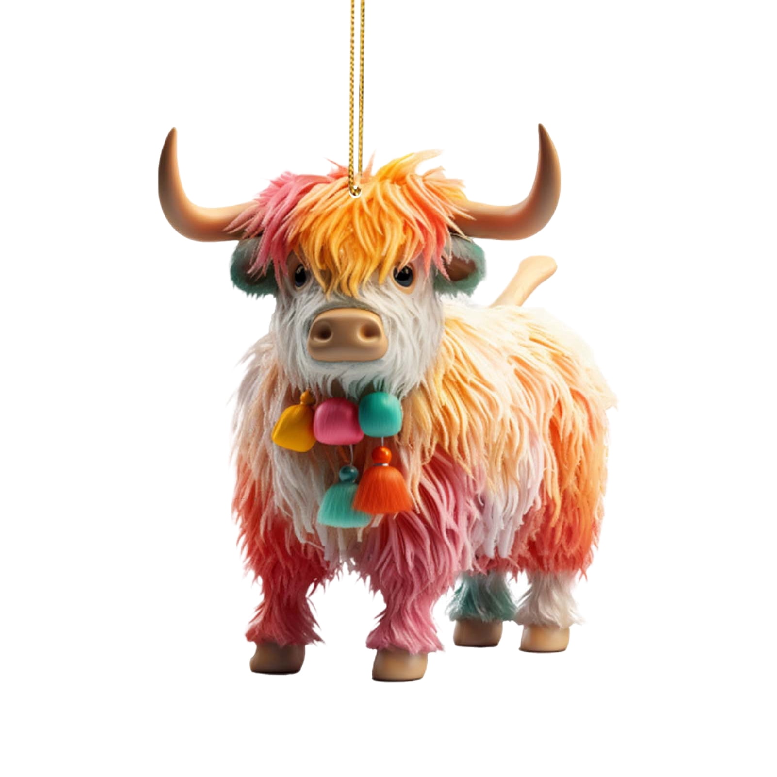 Highland Cow Car Pendant,Highland Cow Pendant,Car Interior Accessories ...