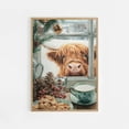Highland Cow Christmas Art Print – Cozy Winter Kitchen Wall Decor With ...