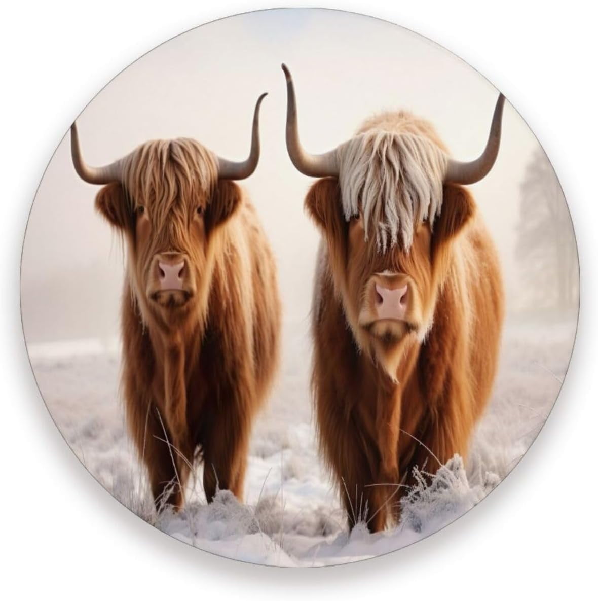 Highland Cow Coasters Absorbent Moisture Non-Slip Drink Coaster Ceramic ...