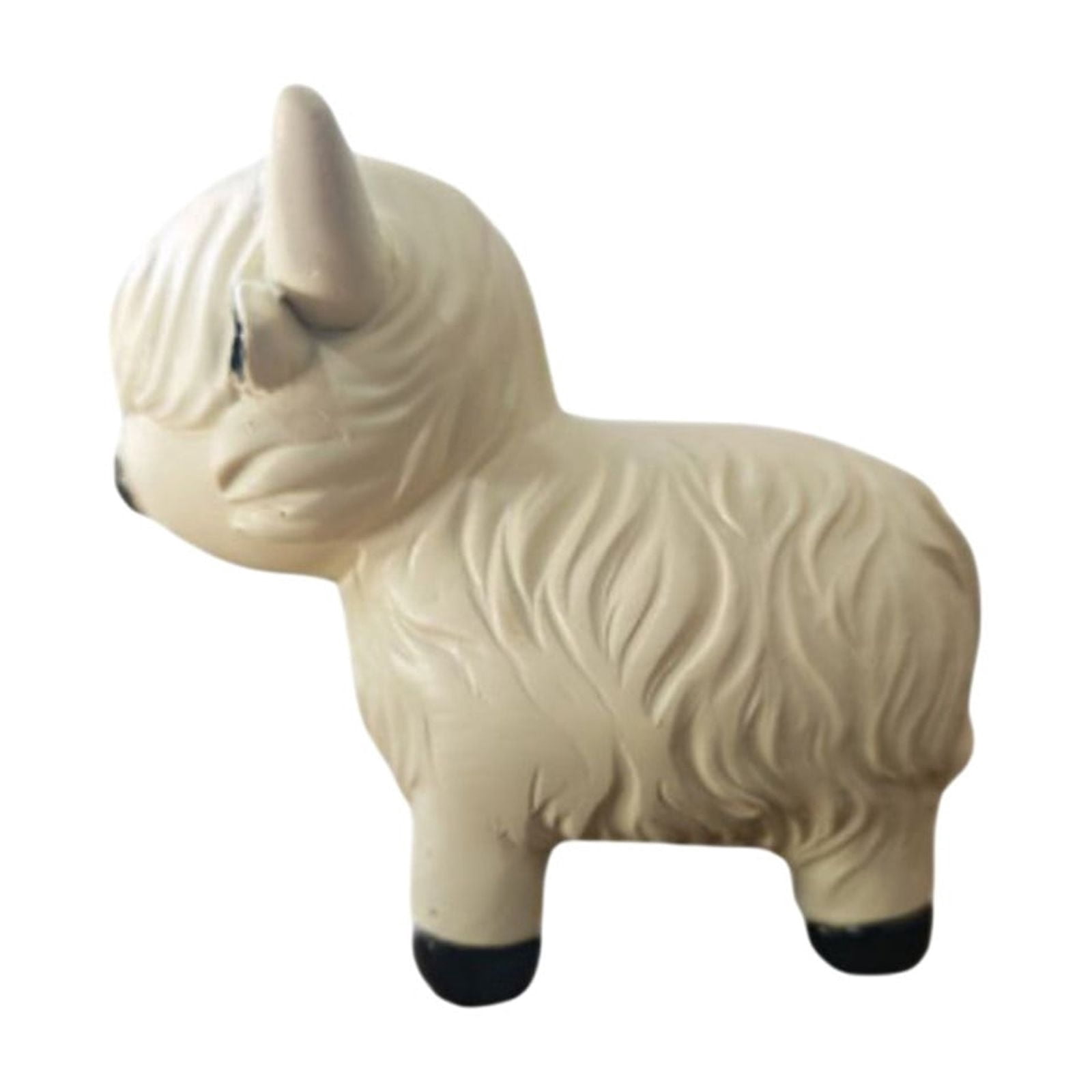 Highland Cow Decor, 4.3x4 Inch Resin Animal Figurine, Cute Scottish ...