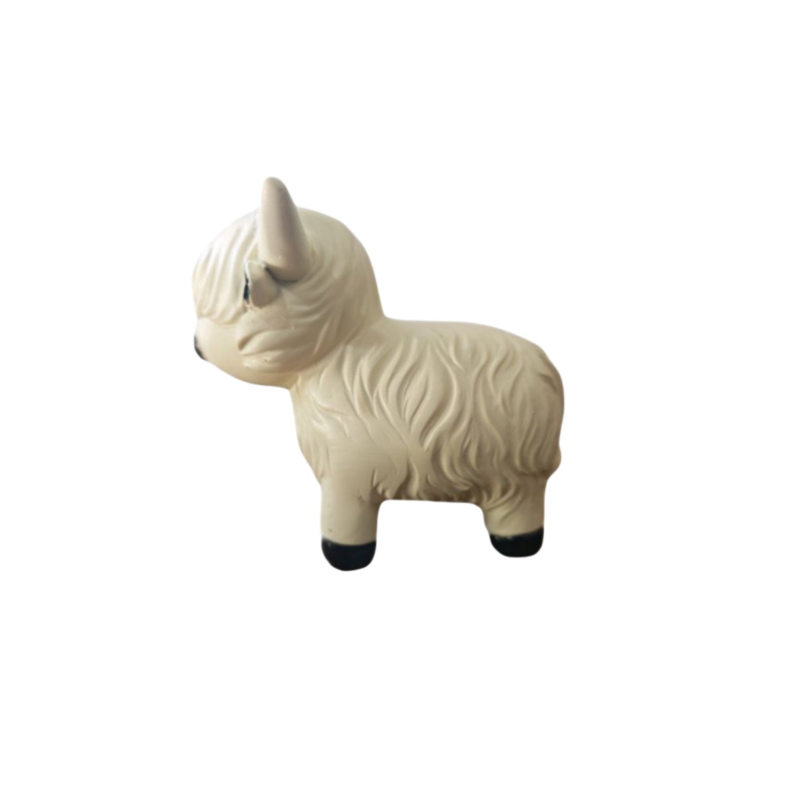 Highland Cow Decor, 4.3x4 Inch Resin Animal Figurine, Cute Scottish ...