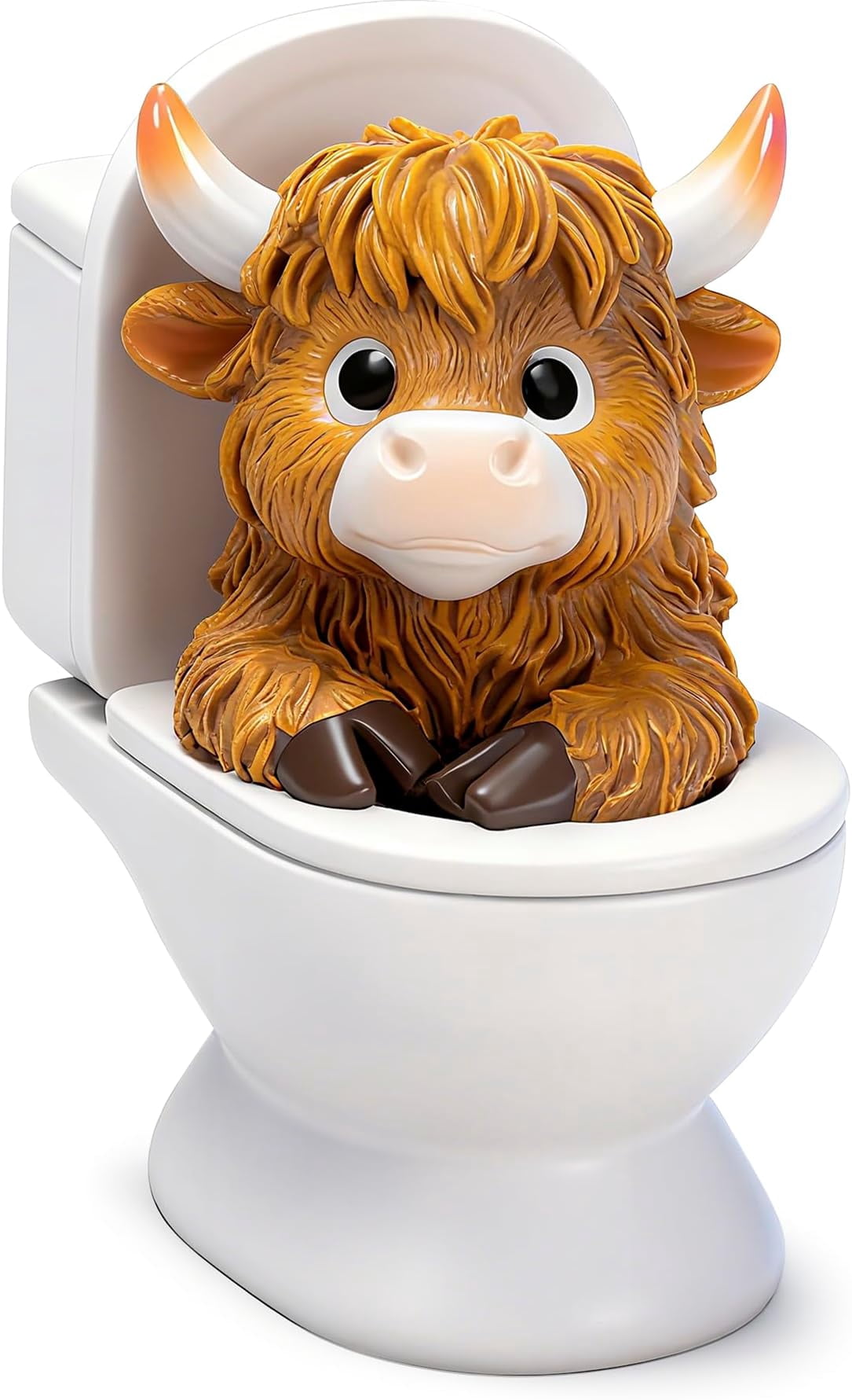 Highland Cow Figurine for Book Shelf Decor, Highland Cows Themed Gifts ...
